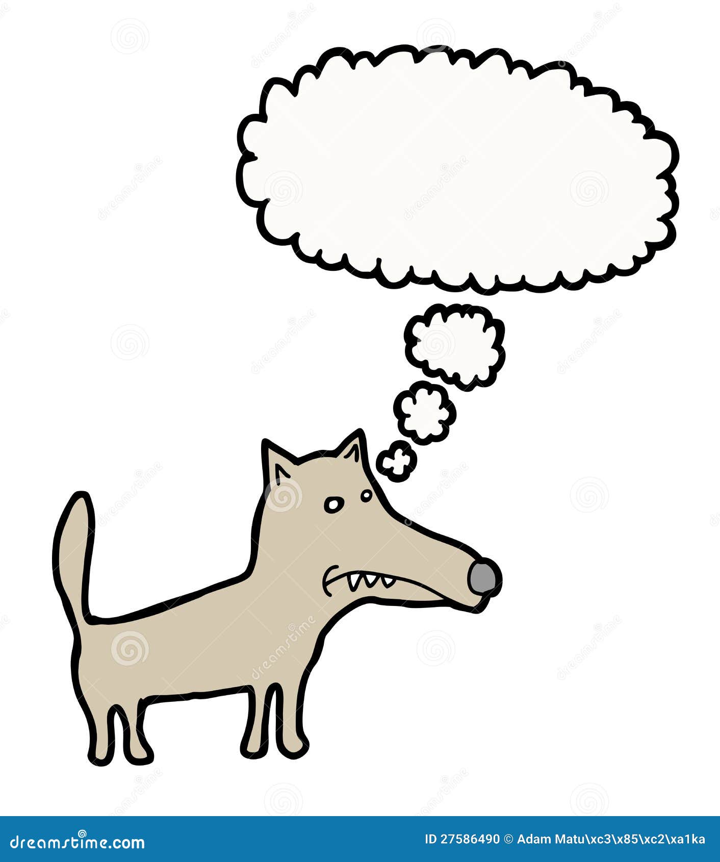 Thinking dog stock vector. Illustration of visualize - 27586490