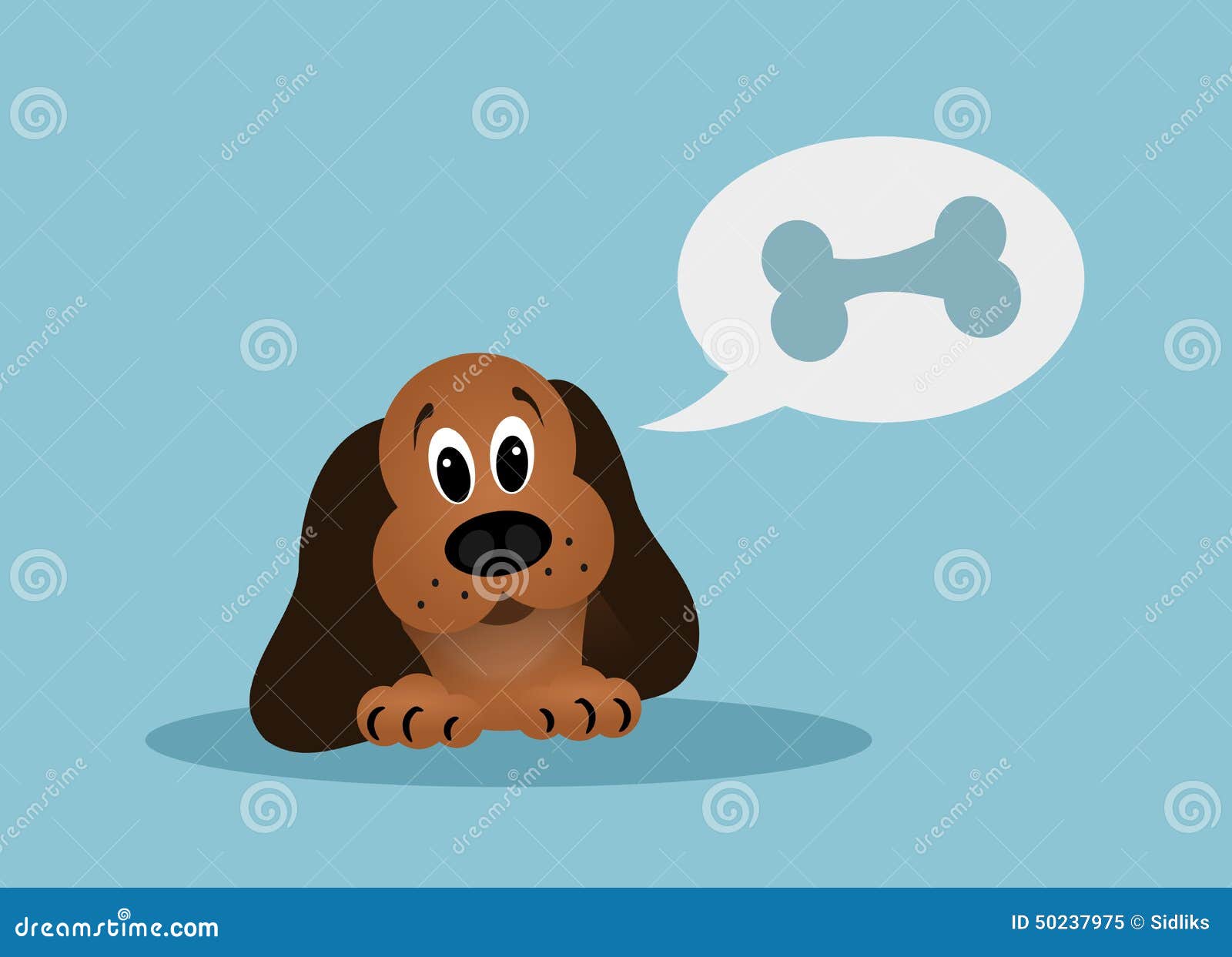 Thinking dog stock illustration. Illustration of minimalistic - 50237975