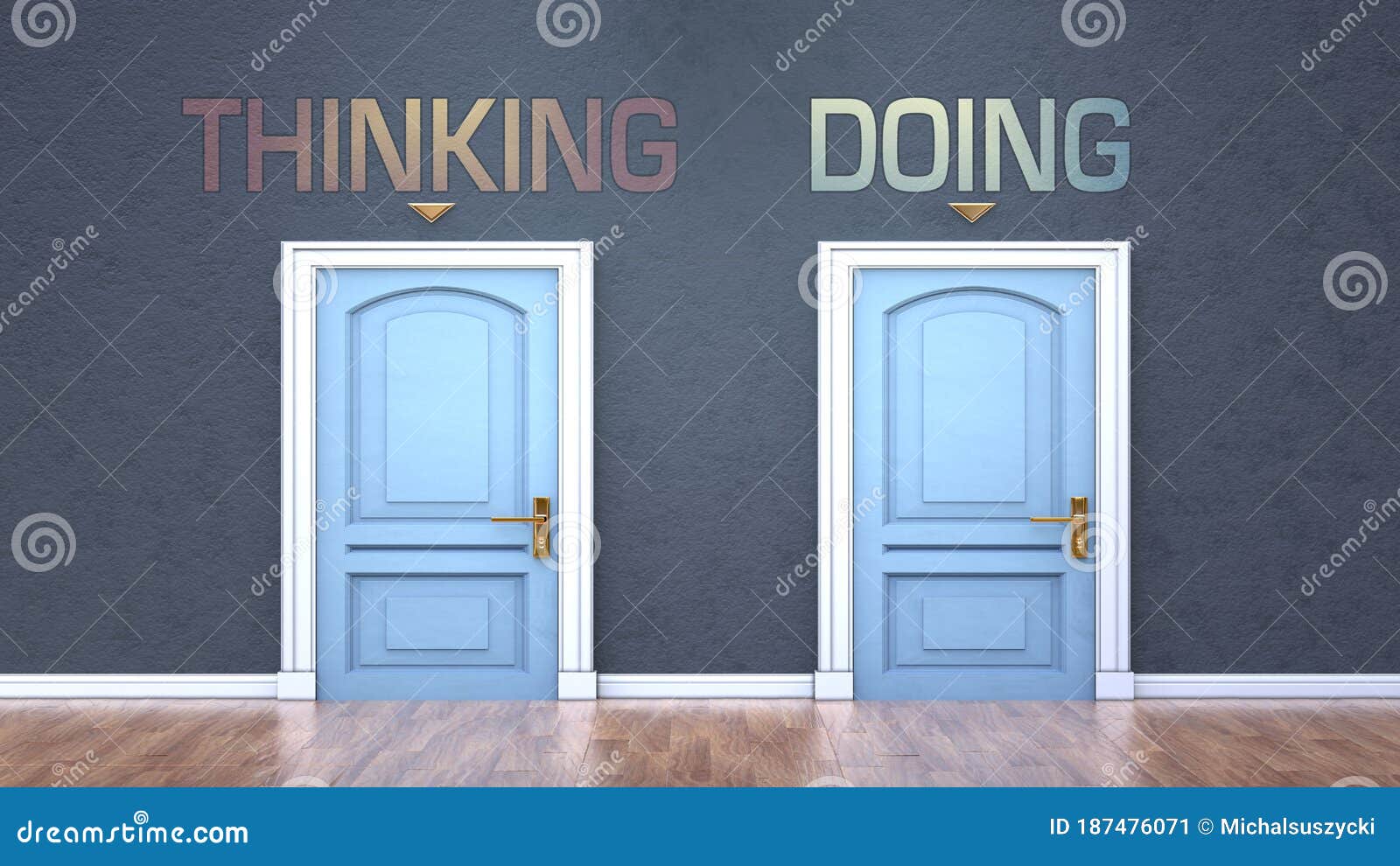 Thinking and Doing As a Choice - Pictured As Words Thinking, Doing on ...