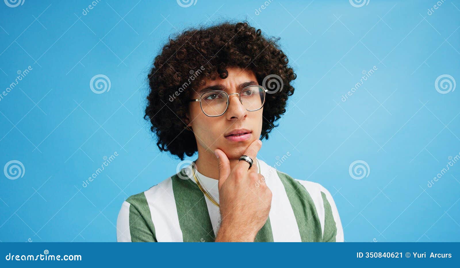 Thinking, Doubt Face and Man with Glasses for Brainstorming, Problem ...