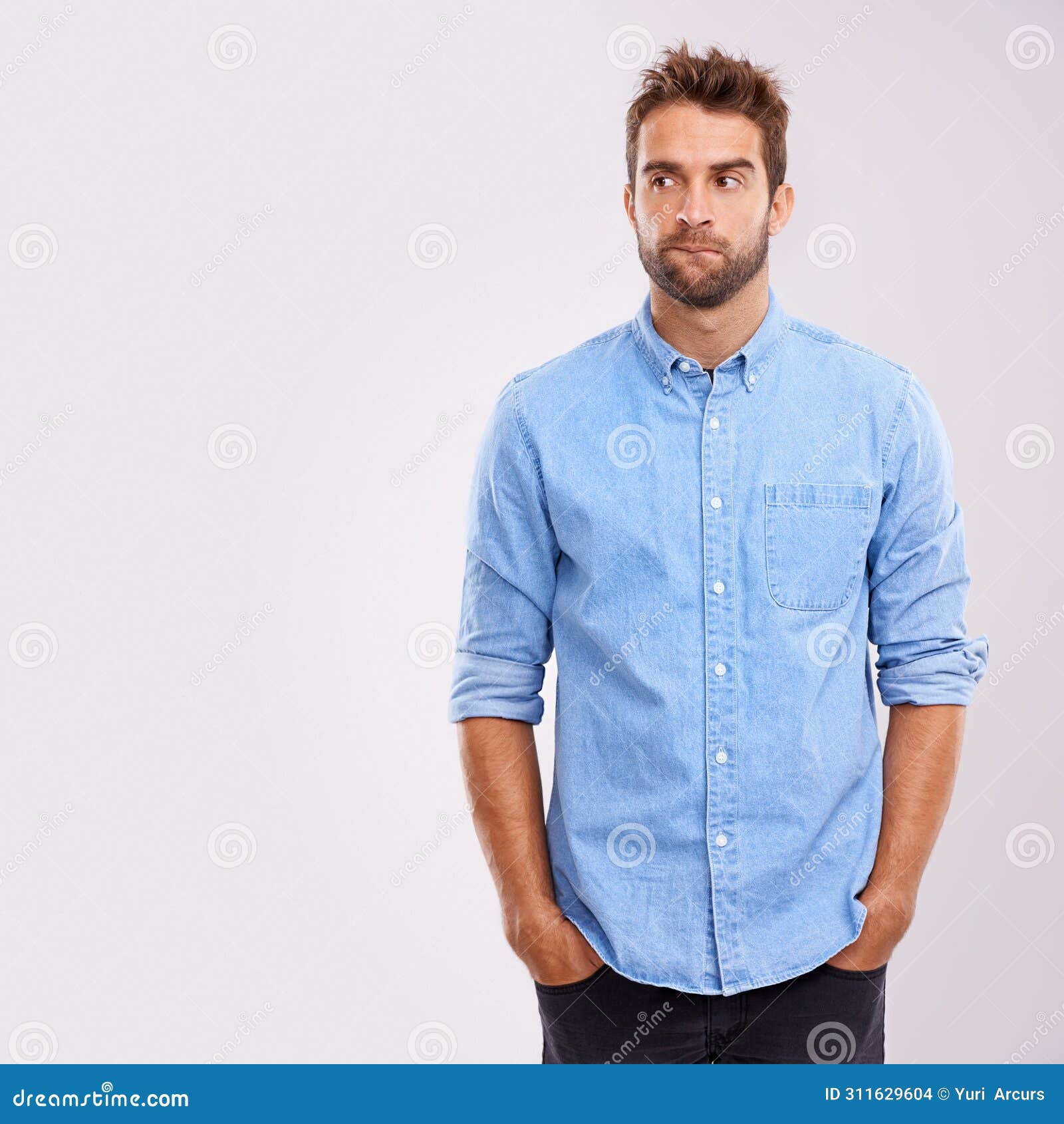 Thinking, Doubt and Man in Studio with Why, Questions or Brainstorming ...