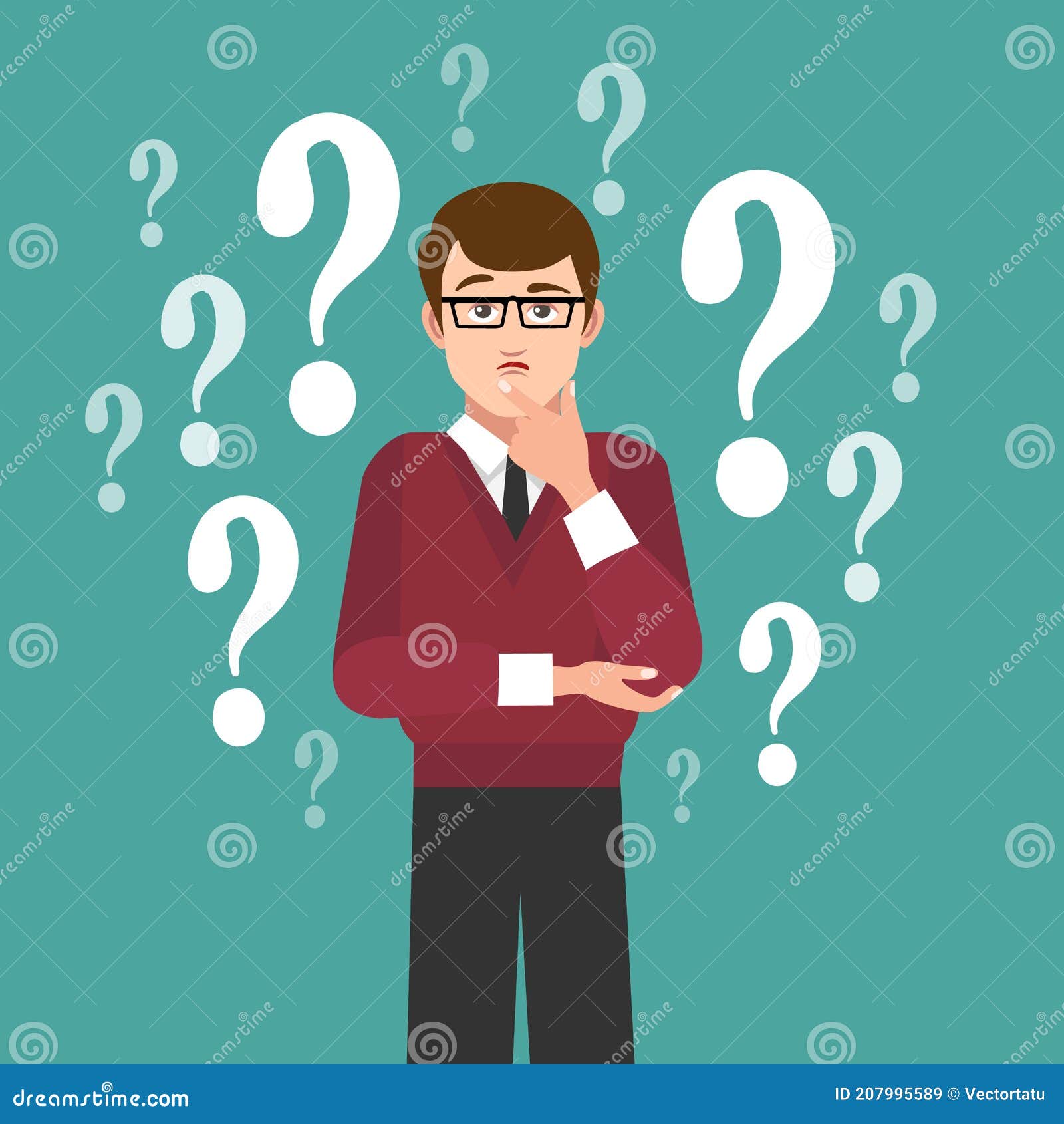 Thinking Doubtful Man Royalty-Free Stock Photo | CartoonDealer.com ... Thinking Doubtful Man Royalty-Free Stock Photo | CartoonDealer.com ...