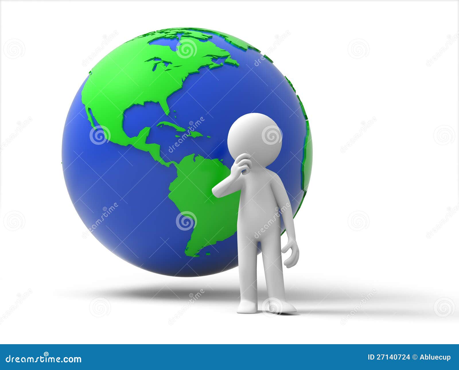 Thinking about earth stock illustration. Illustration of request - 27140724