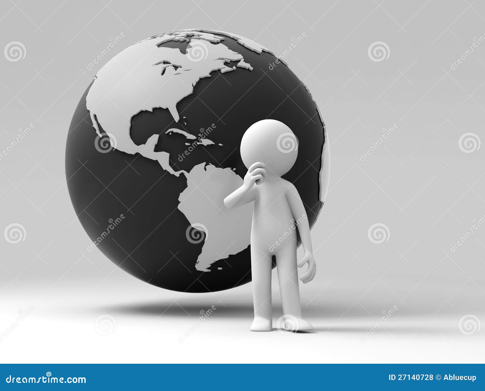 Thinking about earth stock illustration. Illustration of query - 27140728