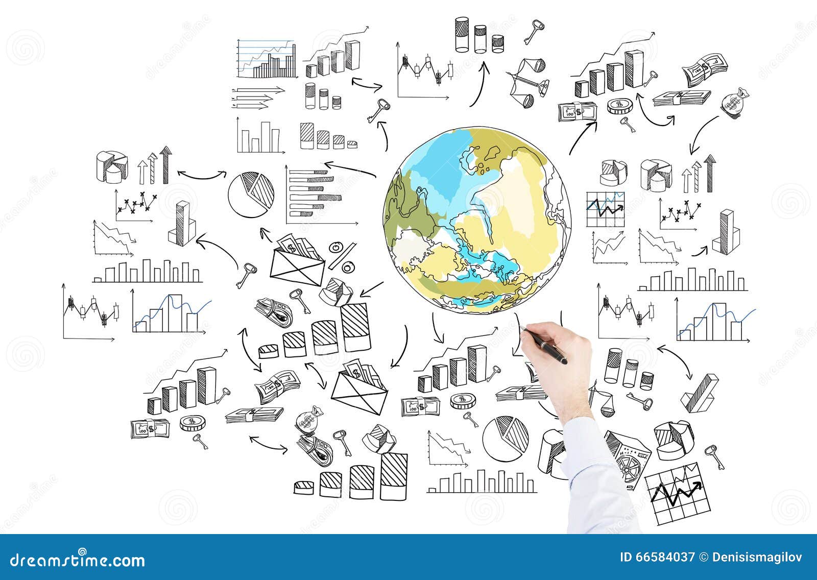 Thinking about the Earth stock image. Image of diagram - 66584037