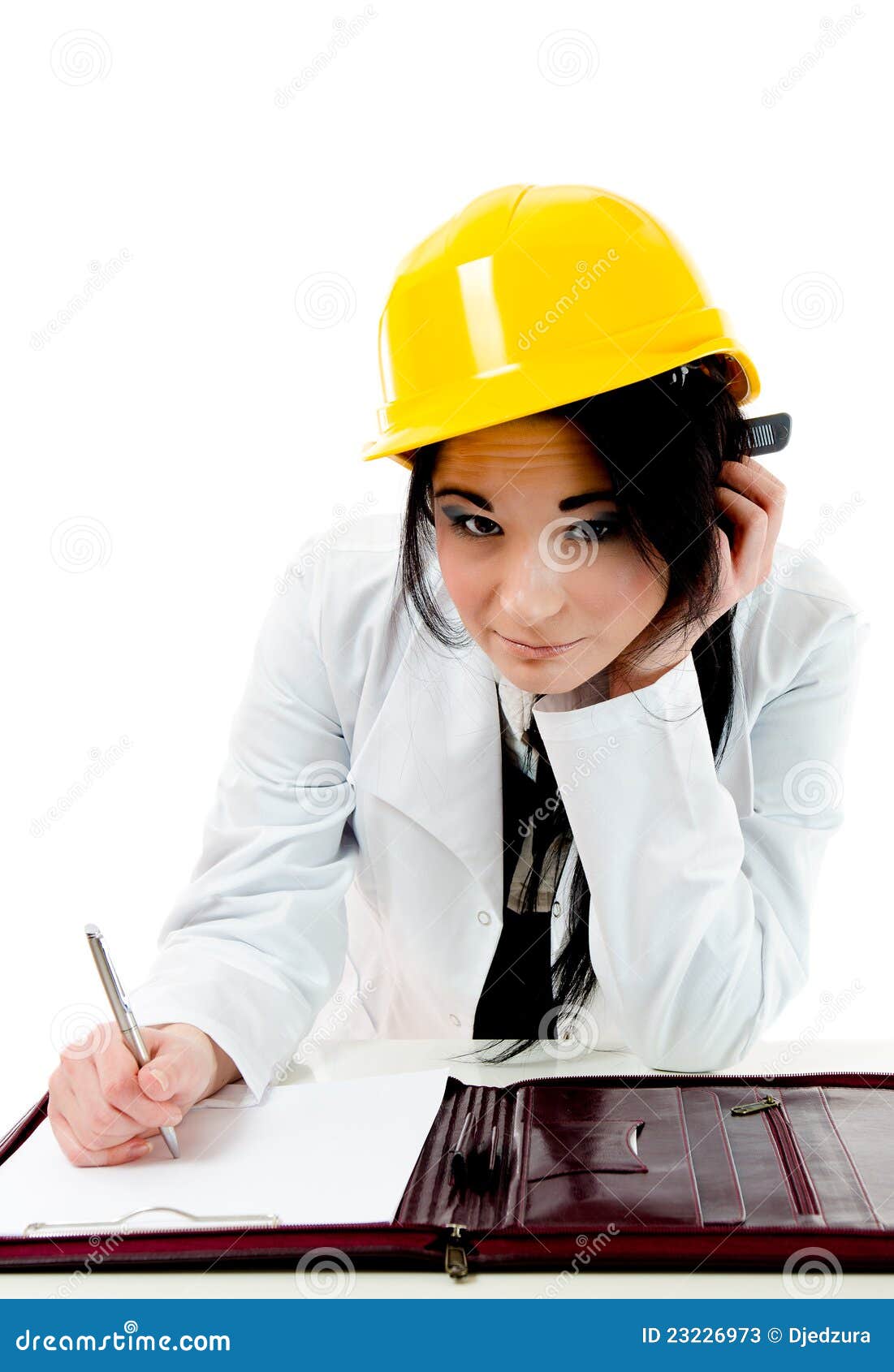 Thinking engineer stock image. Image of plain, woman - 23226973