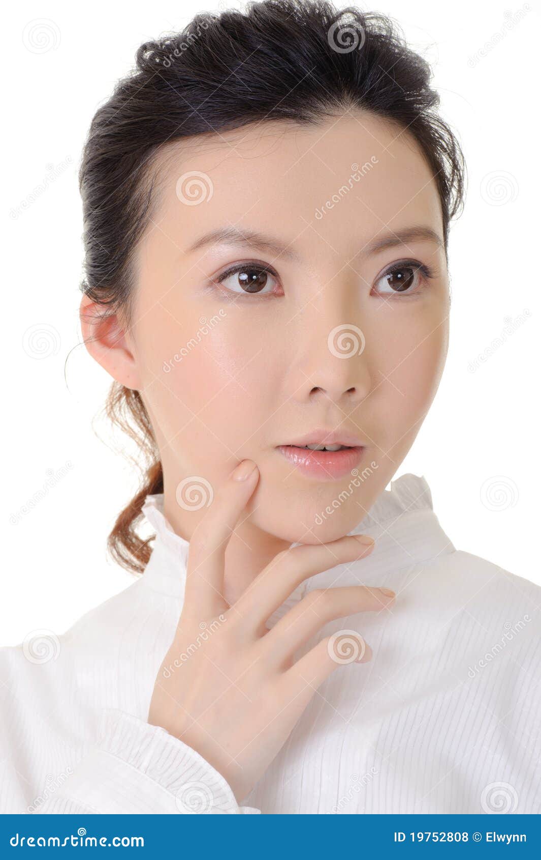 Thinking expression stock photo. Image of japanese, friendly - 19752808