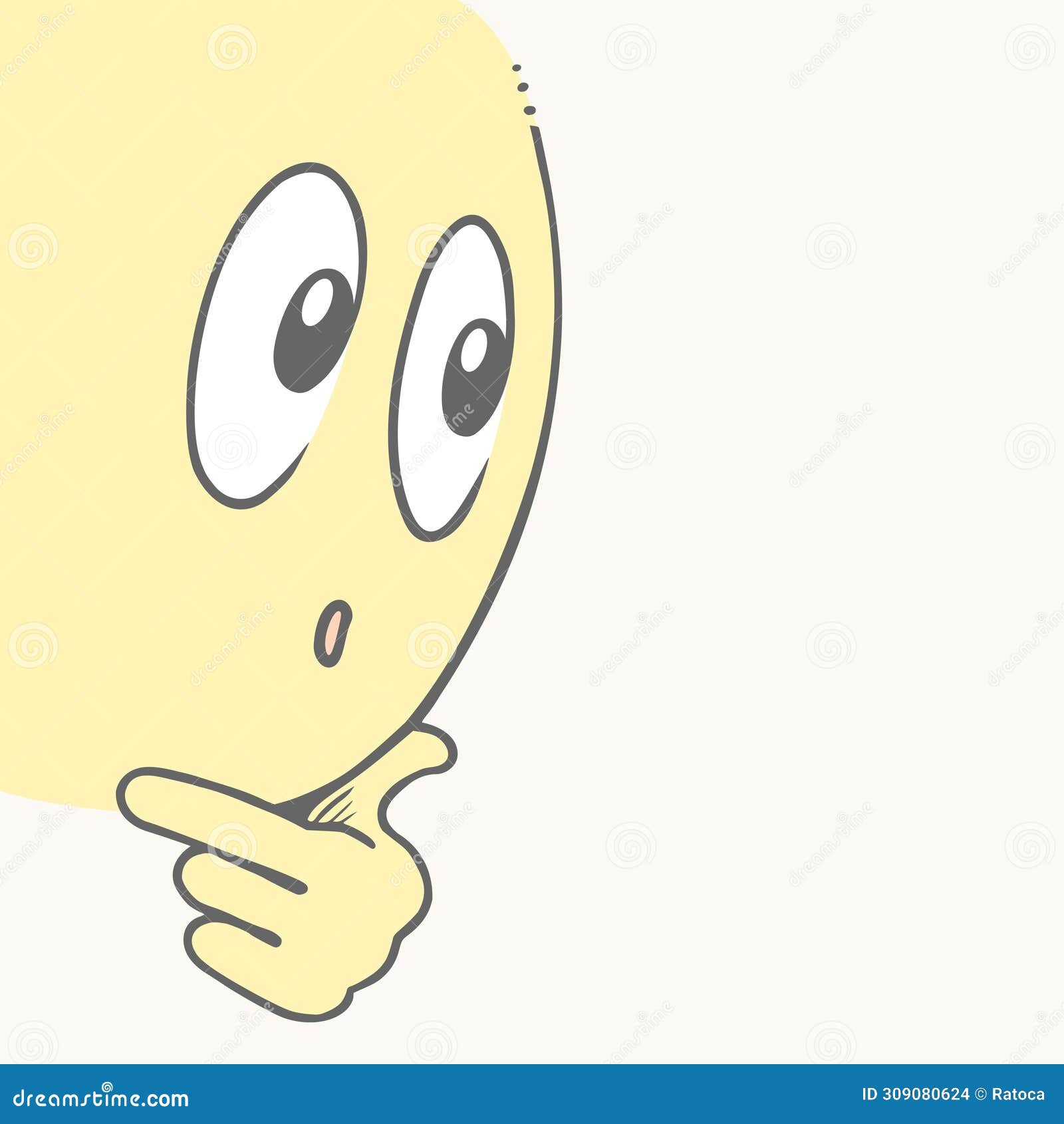 Thinking face draw stock vector. Illustration of people - 309080624