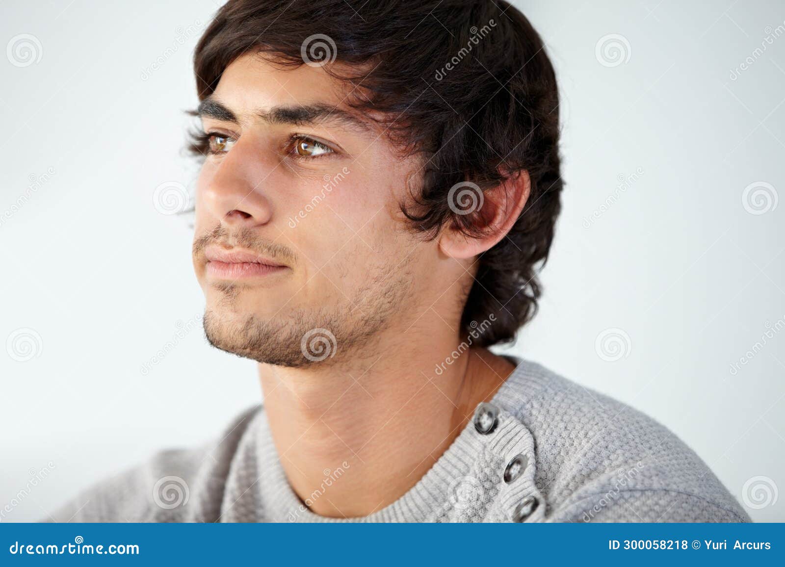 Thinking, Face and Man in Studio for Ideas, Choice and Decision of ...