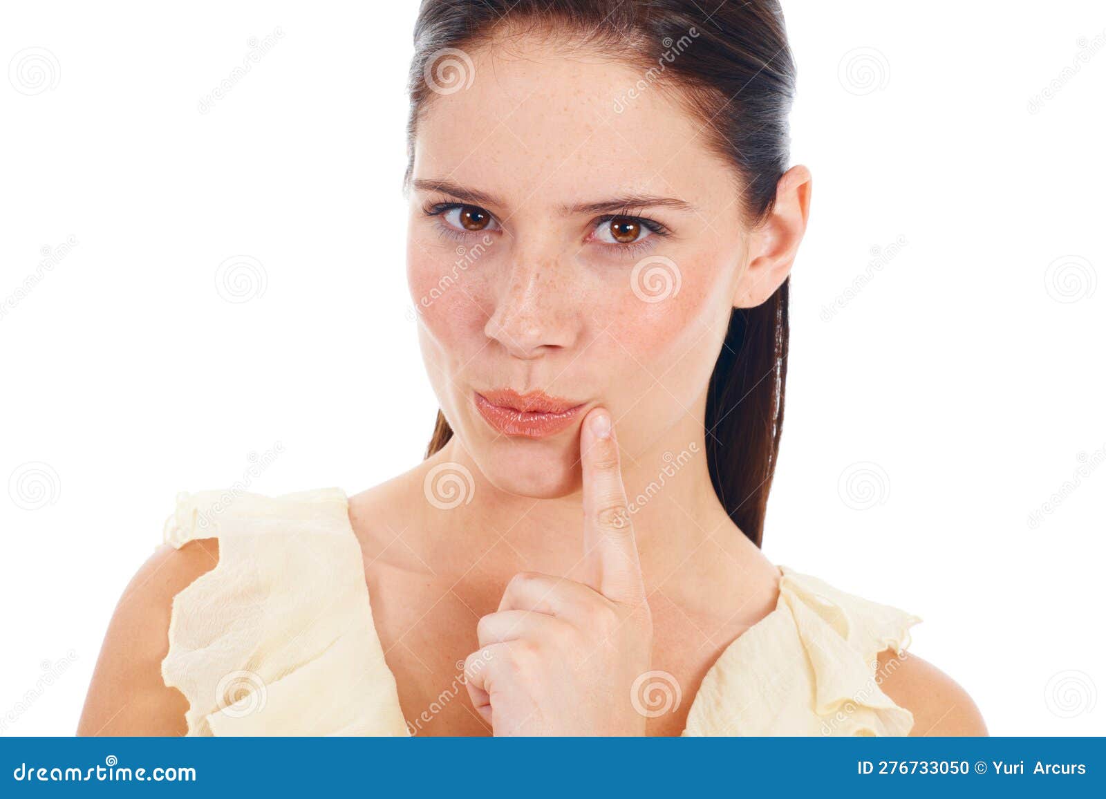 Thinking, Face Portrait and Curious Woman Contemplating Ideas, Question ...