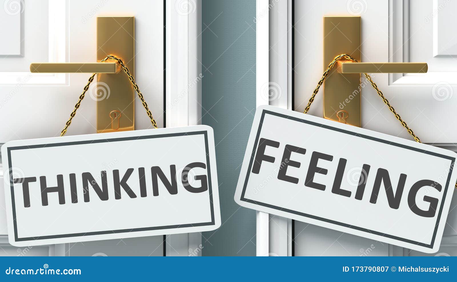 Thinking or Feeling As a Choice in Life - Pictured As Words Thinking ...