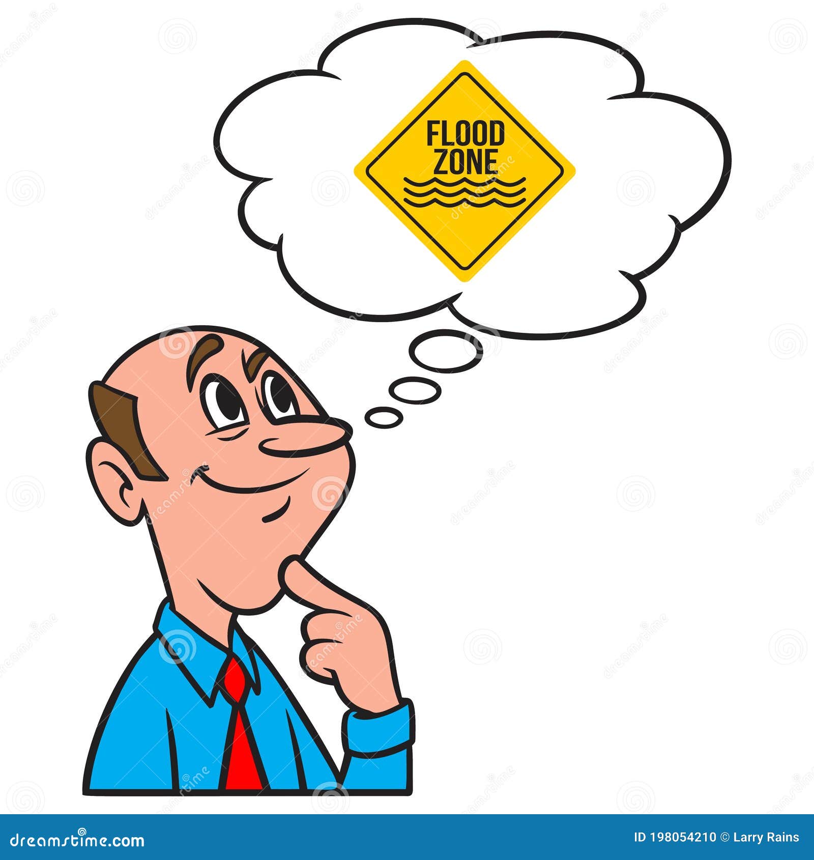 Flood Zone Warning Sign,climate Change, Inundation, Flooding Concept ...