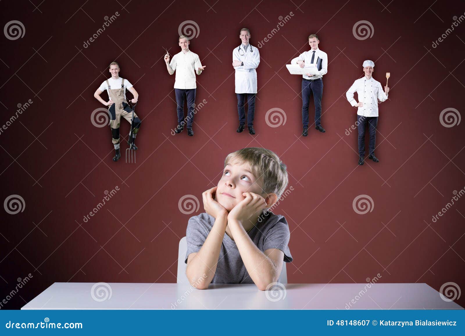 Thinking about future stock image. Image of horizontal - 48148607