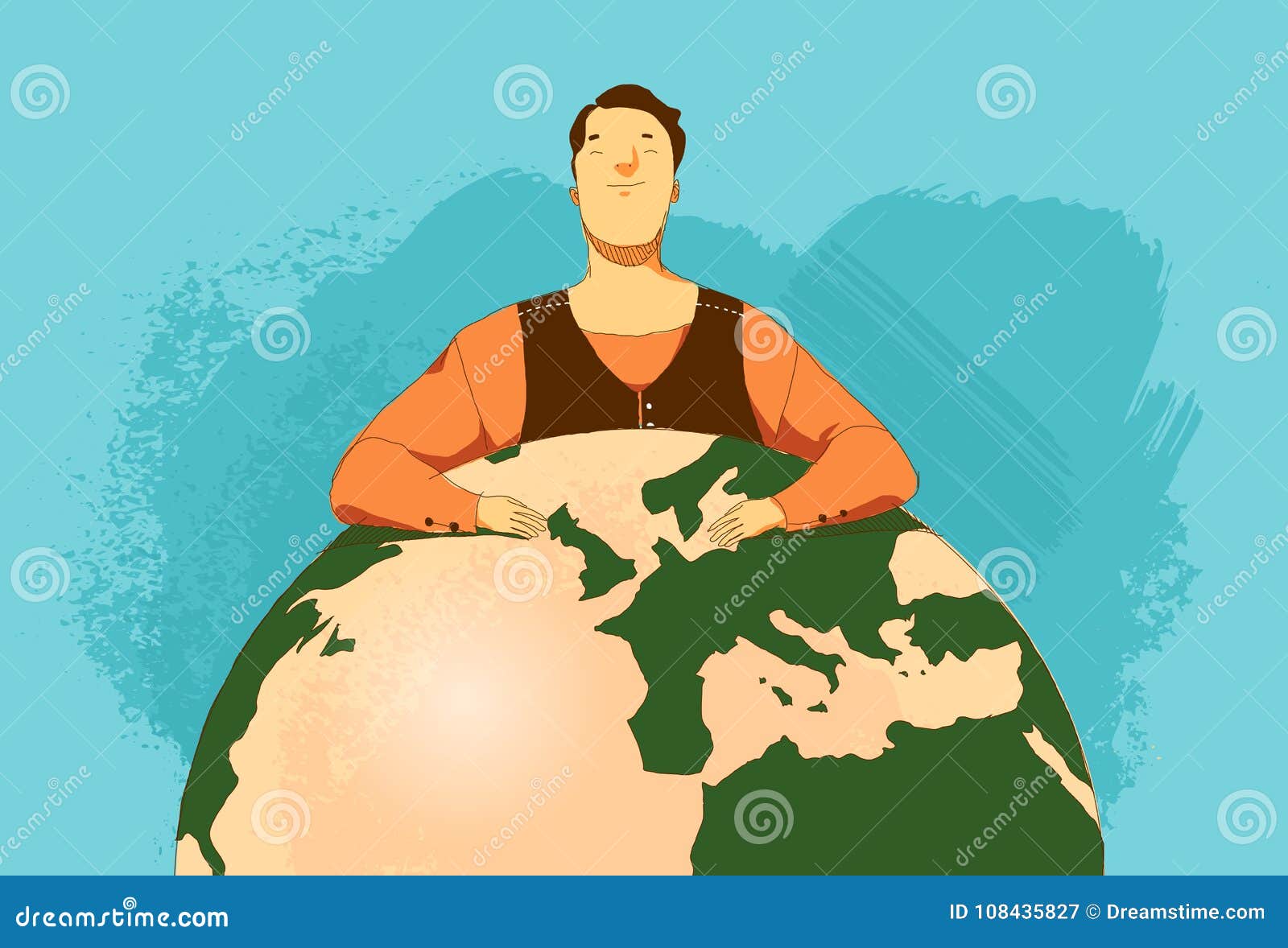 Thinking about the Future of the World Stock Vector - Illustration of ...
