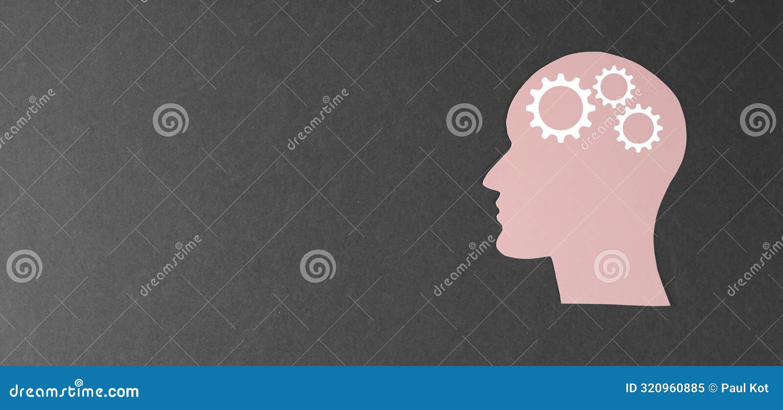 Thinking Gears in Head Silhouette Stock Image - Image of mechanism ...