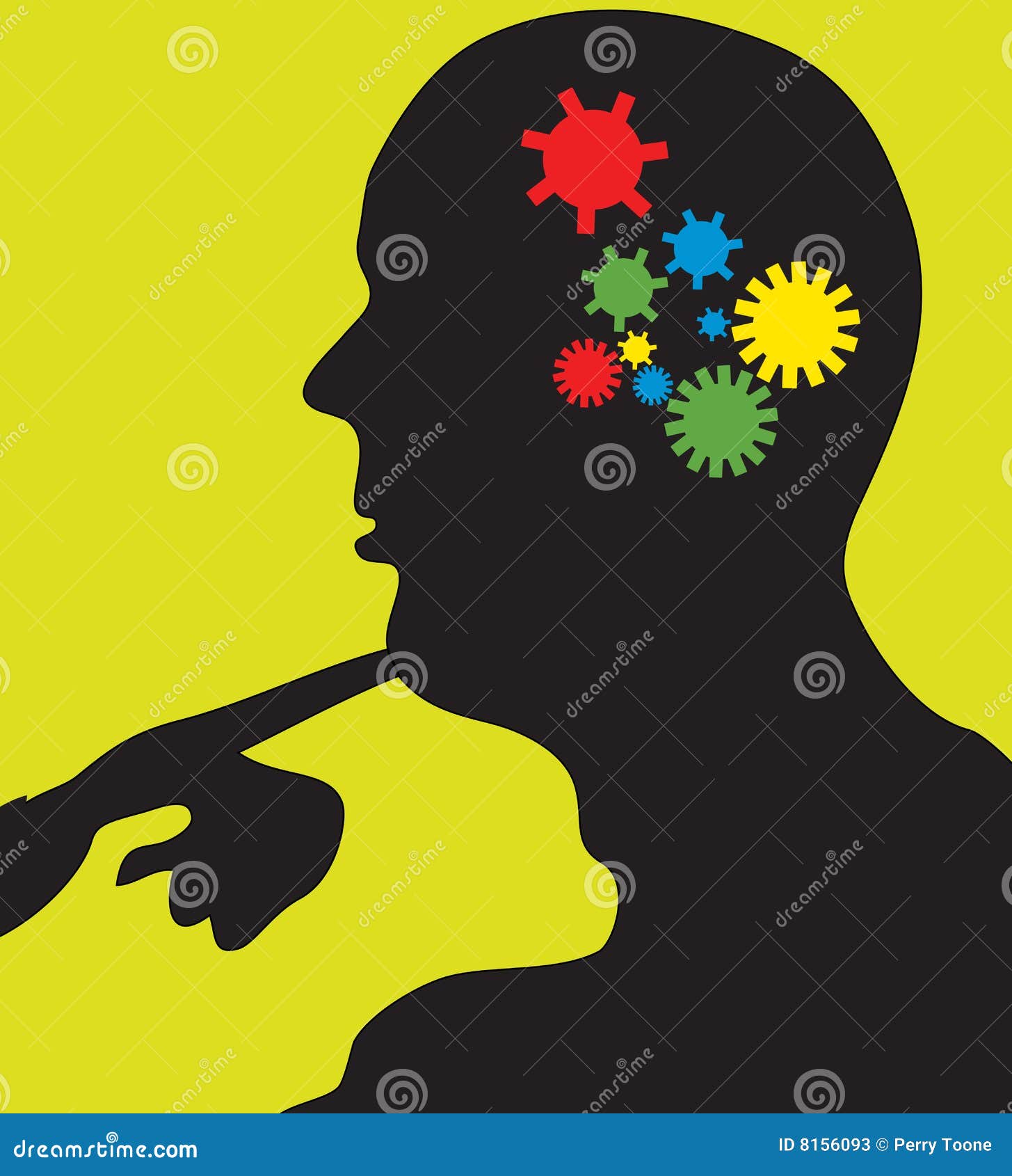 Thinking Gears in Motion stock vector. Illustration of intelligence ...