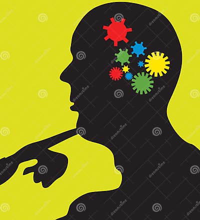 Thinking Gears in Motion stock vector. Illustration of intelligence ...