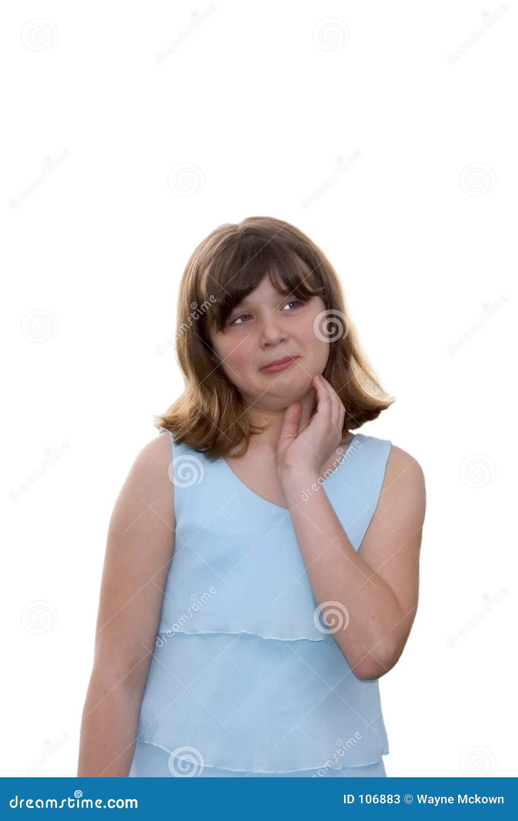 Thinking girl stock image. Image of feminine, friendship - 106883