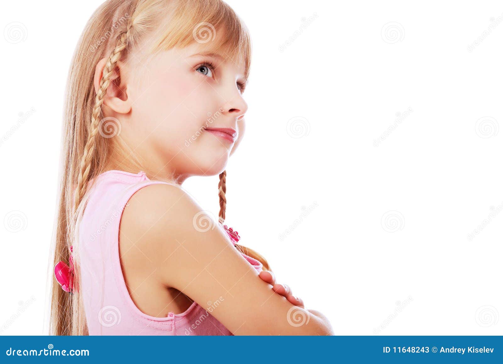 Thinking girl stock image. Image of little, hair, childhood - 11648243