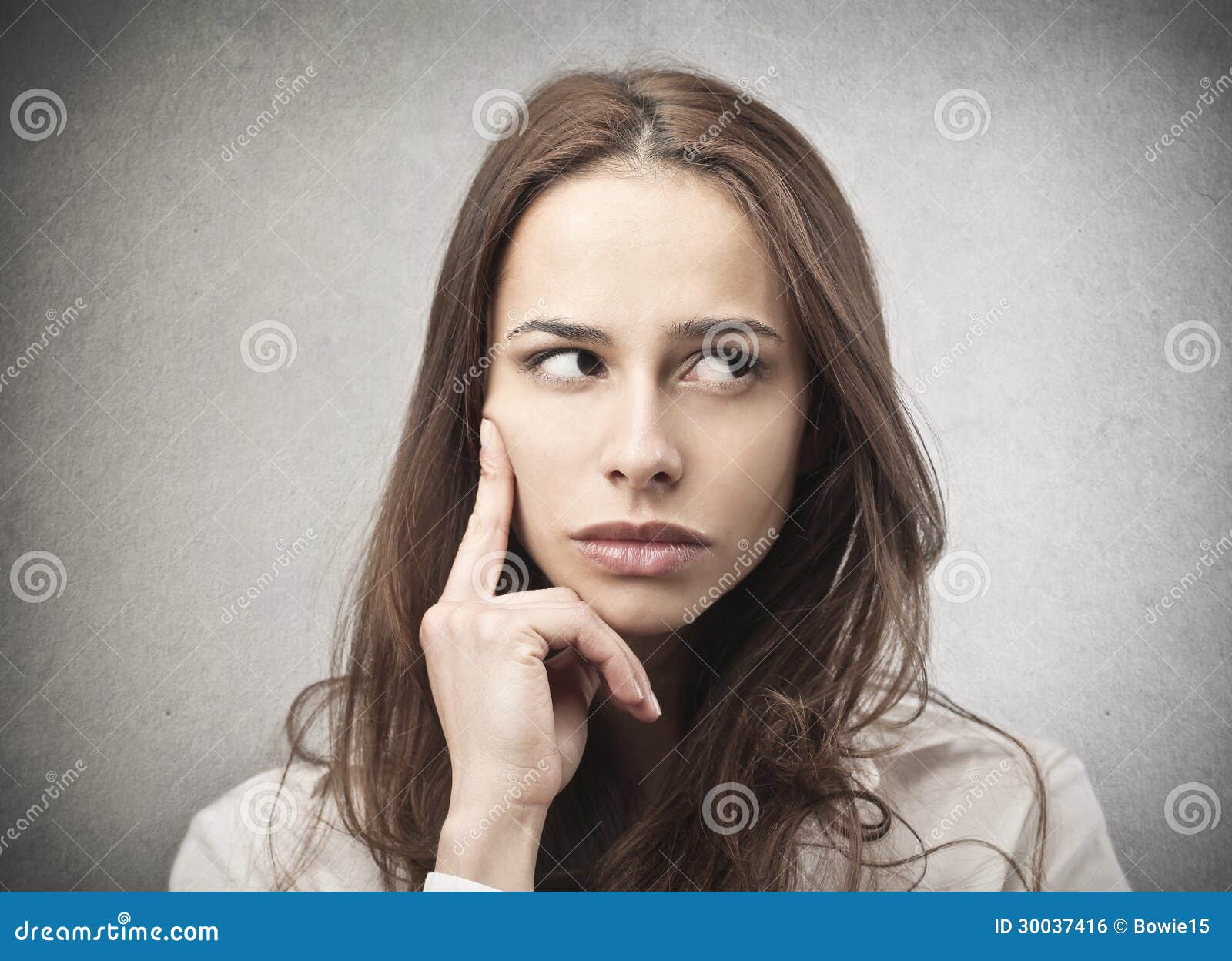 Thinking girl stock photo. Image of concept, cerebrum - 30037416