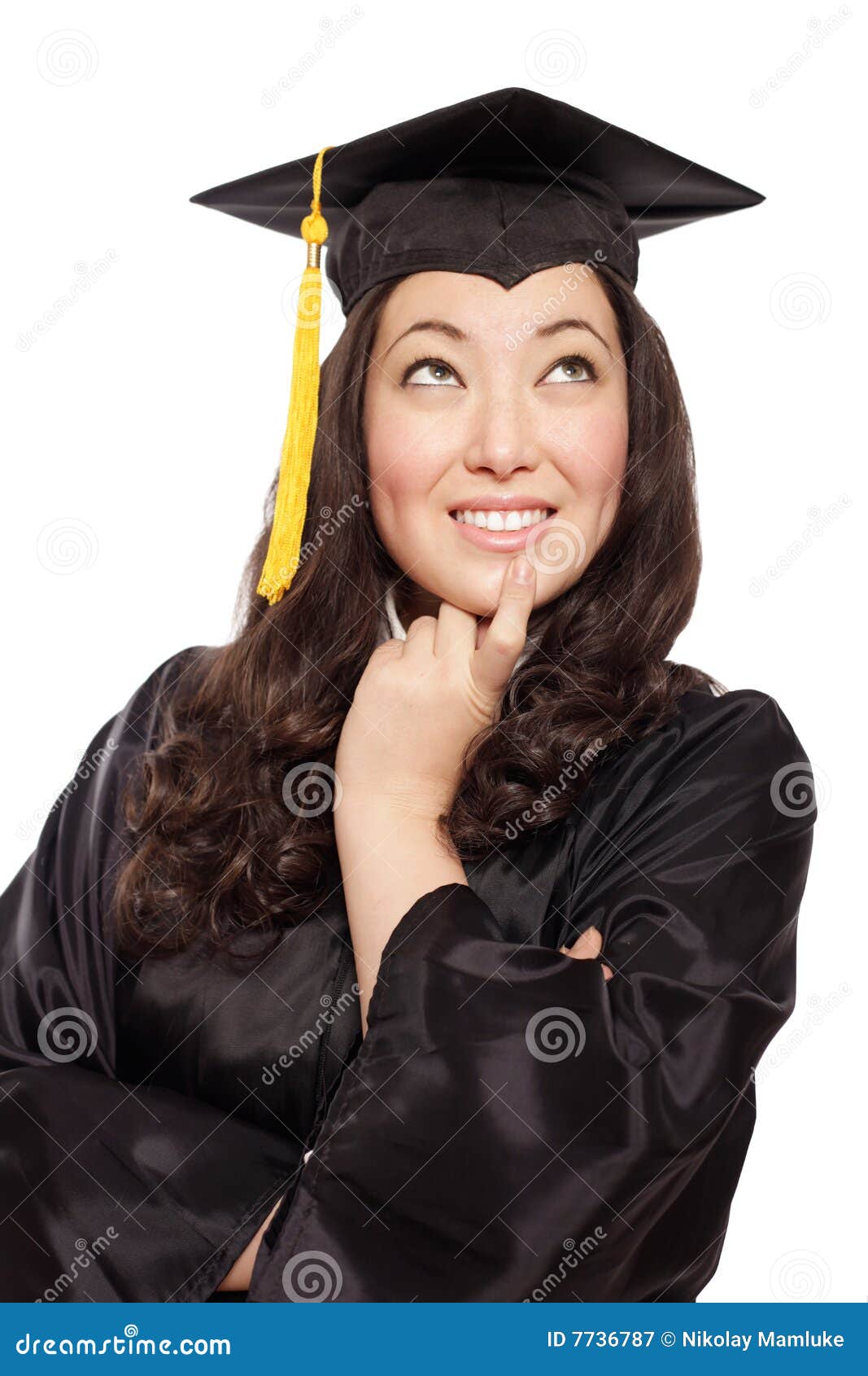 Thinking grad stock image. Image of education, board, college - 7736787