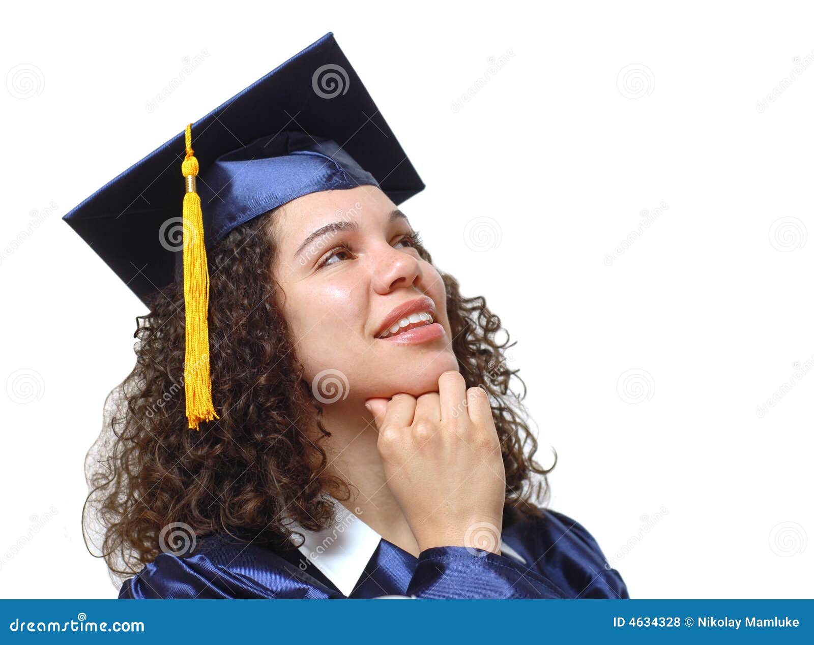 Thinking graduate stock photo. Image of american, graduate - 4634328