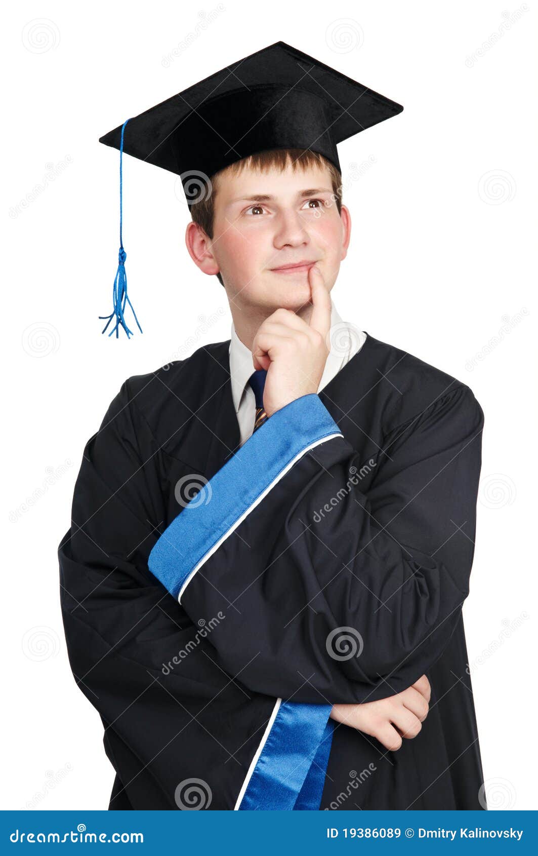 Thinking graduate student stock image. Image of academic - 19386089
