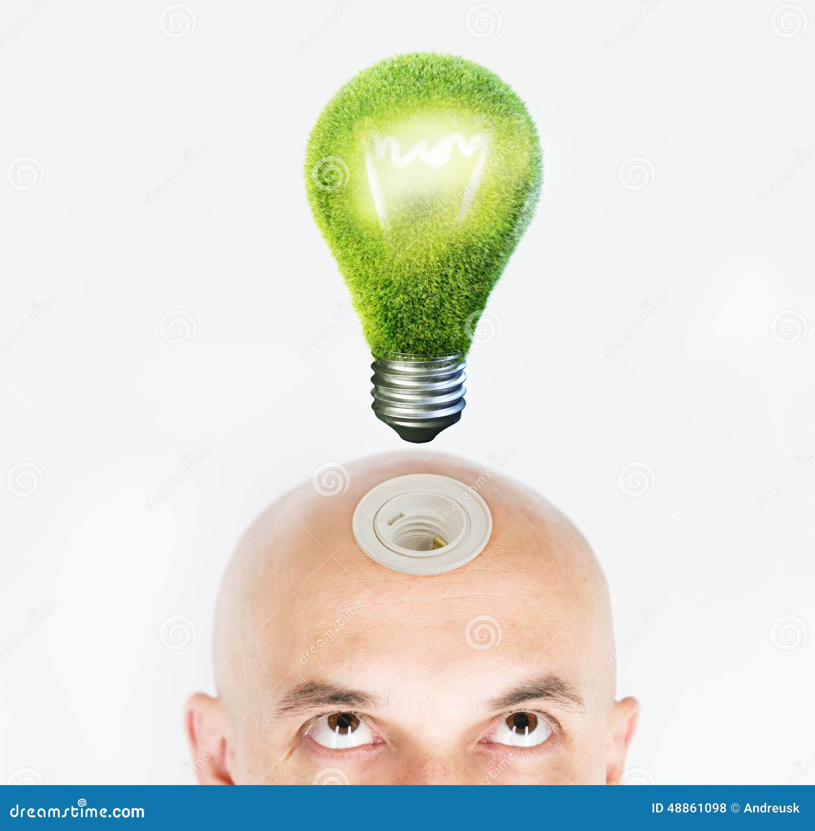 Thinking green stock illustration. Illustration of think - 48861098
