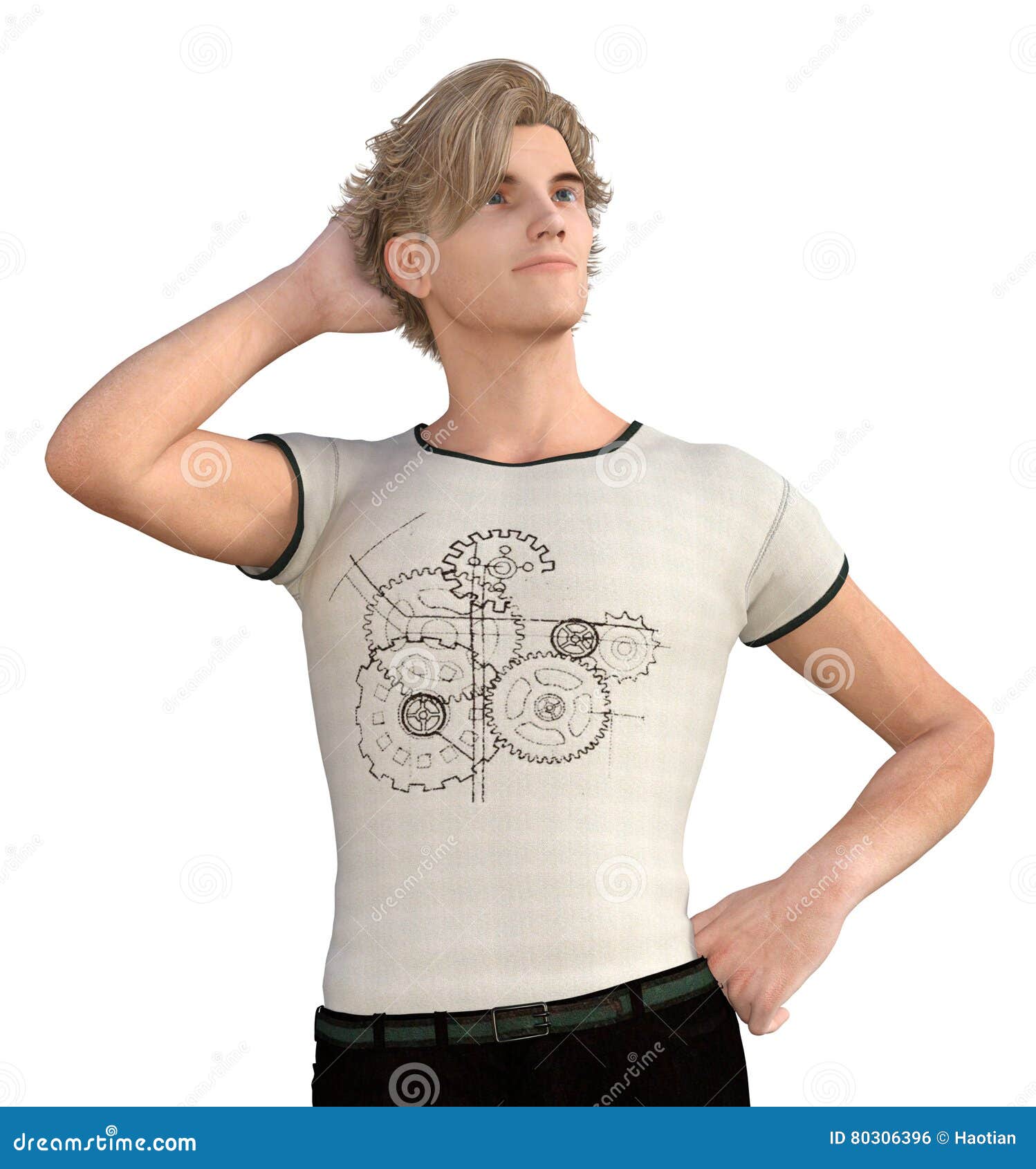 A thinking guy stock illustration. Illustration of dude - 80306396