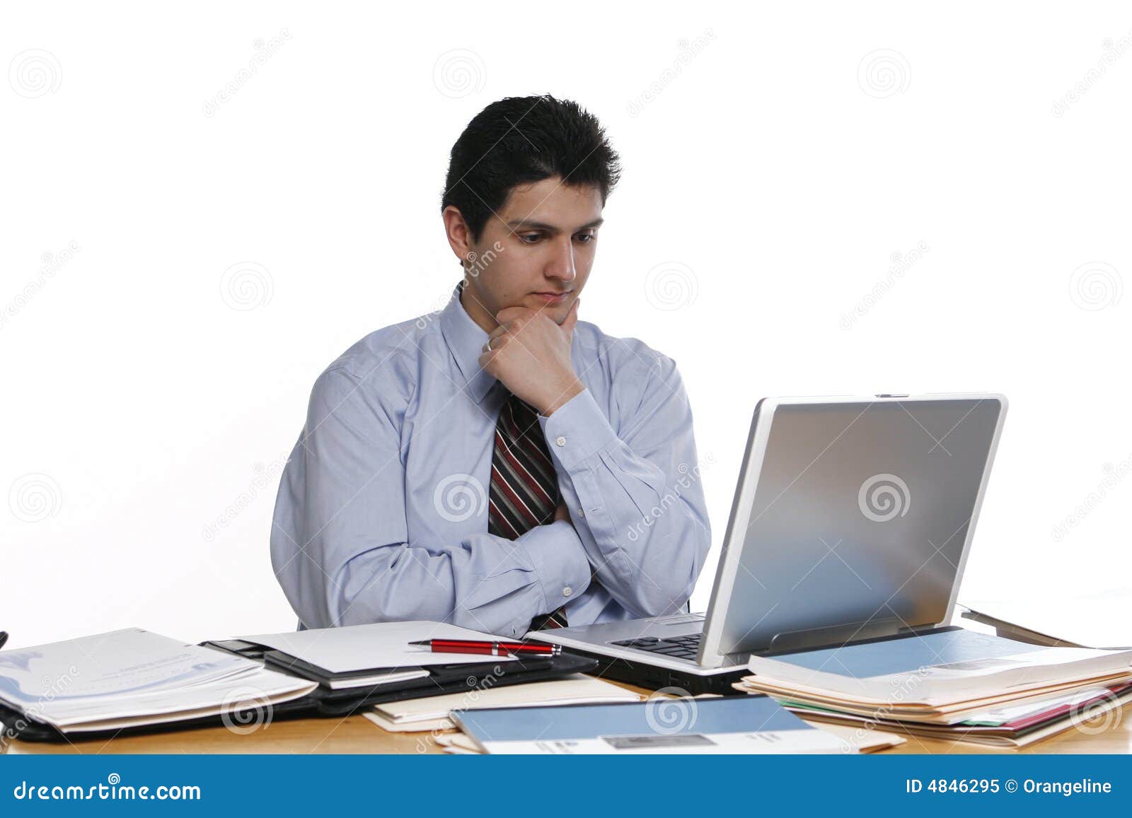 Thinking Hard stock image. Image of thoughtful, chin, notes - 4846295