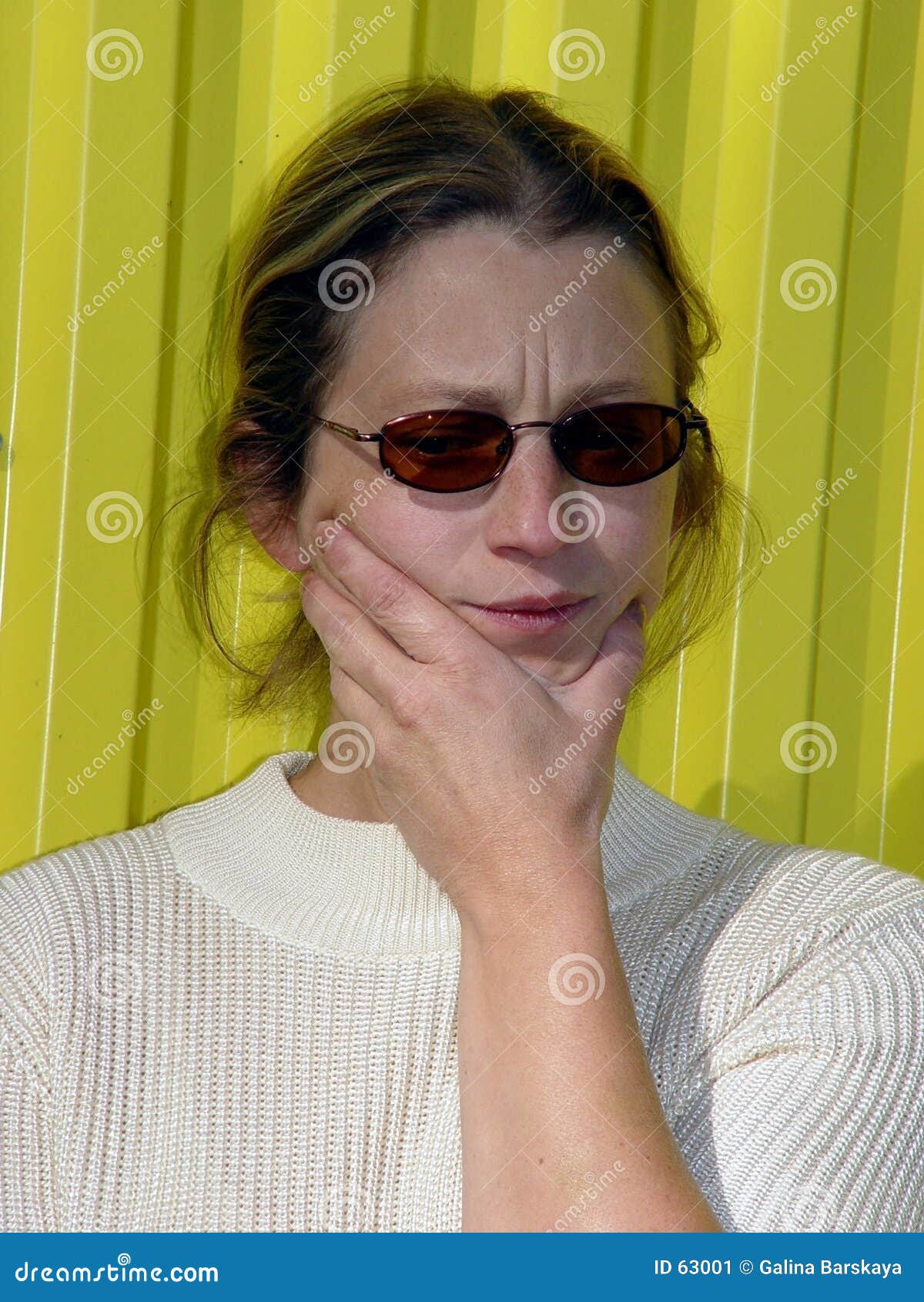 Thinking hard stock image. Image of cute, female, beautiful - 63001