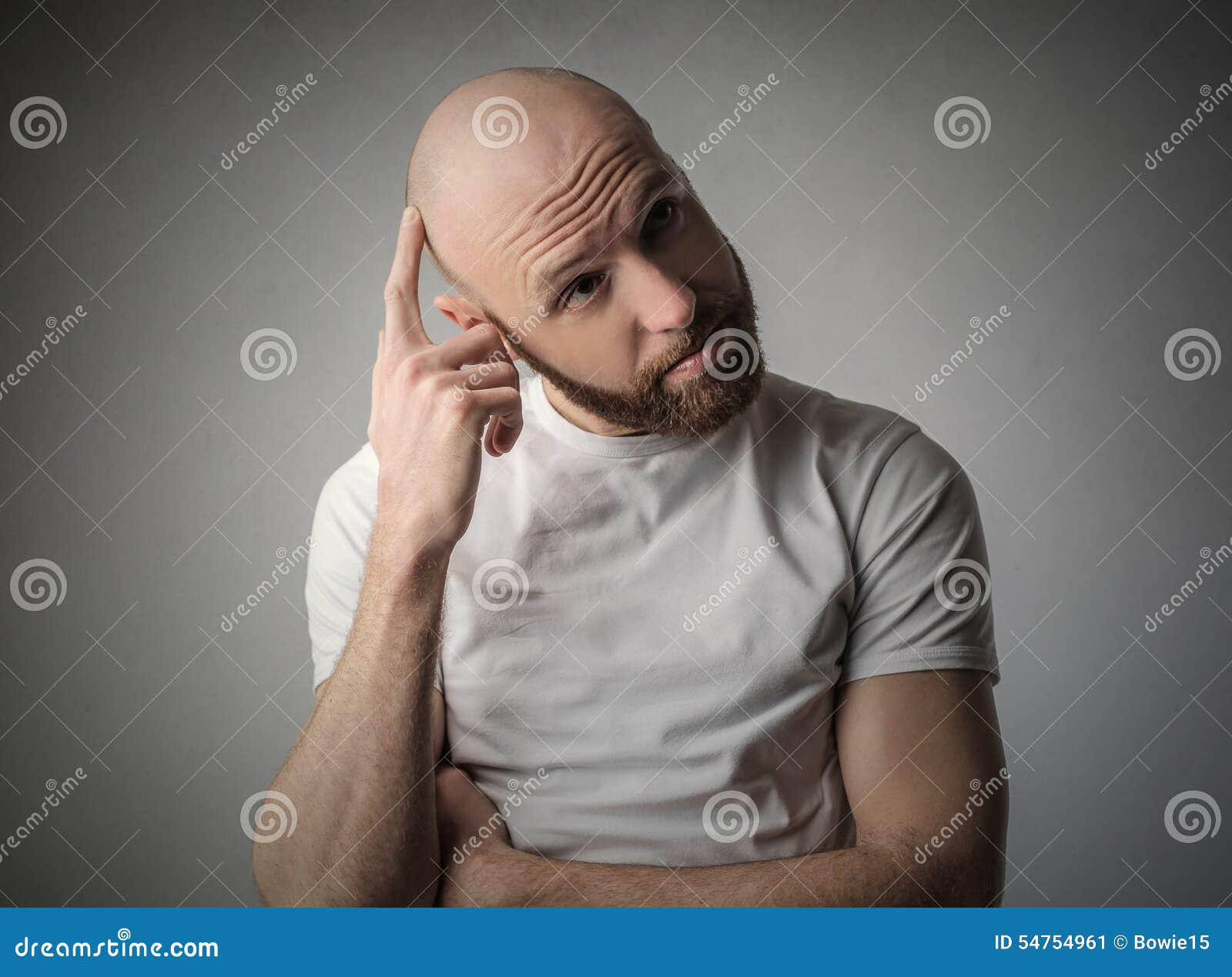 Thinking head stock image. Image of caucasian, white - 54754961