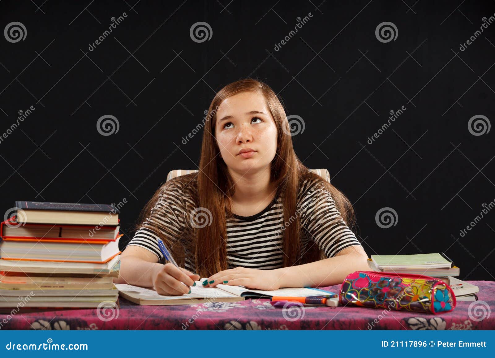 Thinking about Homework stock photo. Image of challenge - 21117896