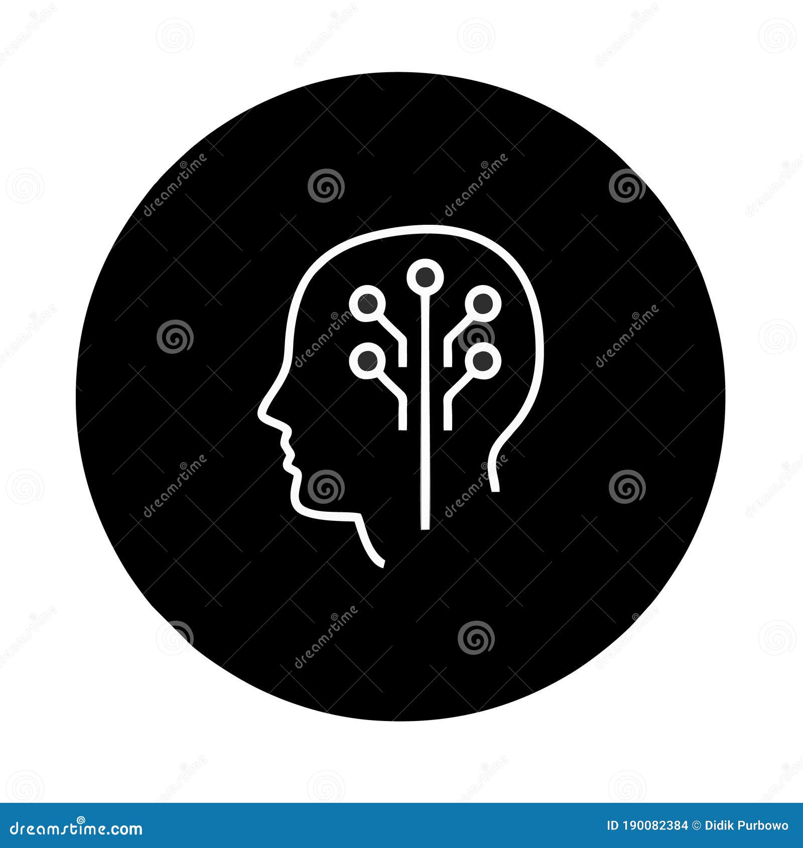 Thinking Icon Isolated on White Background from Human Mind Collection ...