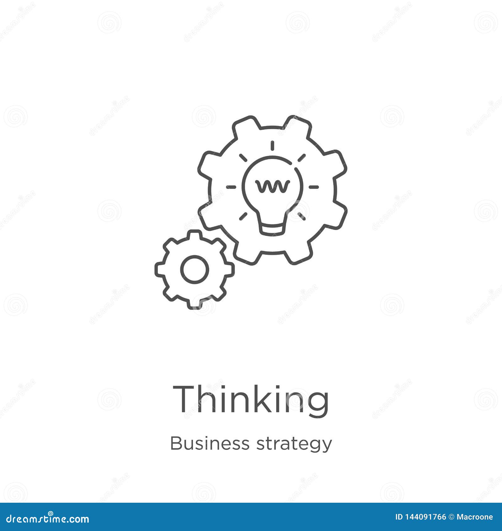 Thinking Icon Vector from Business Strategy Collection. Thin Line ...