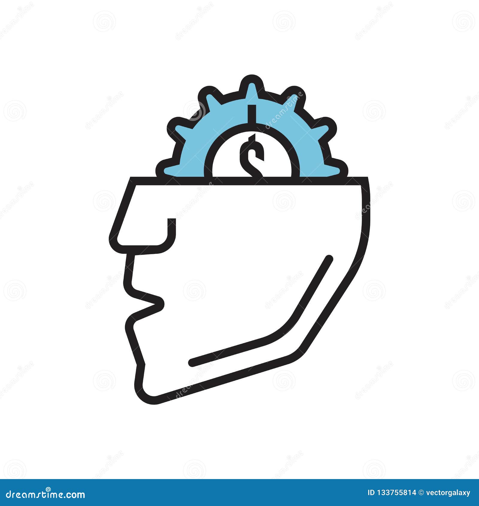 Thinking Icon Vector Sign and Symbol Isolated on White Background ...