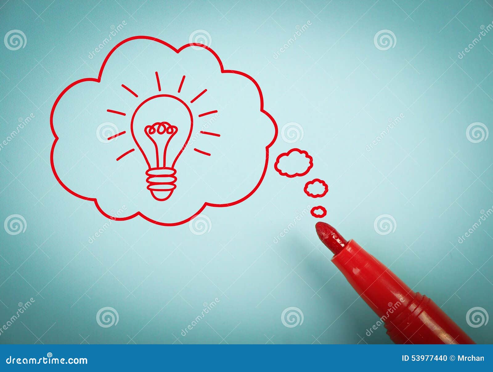 Thinking Idea stock illustration. Illustration of blue - 53977440