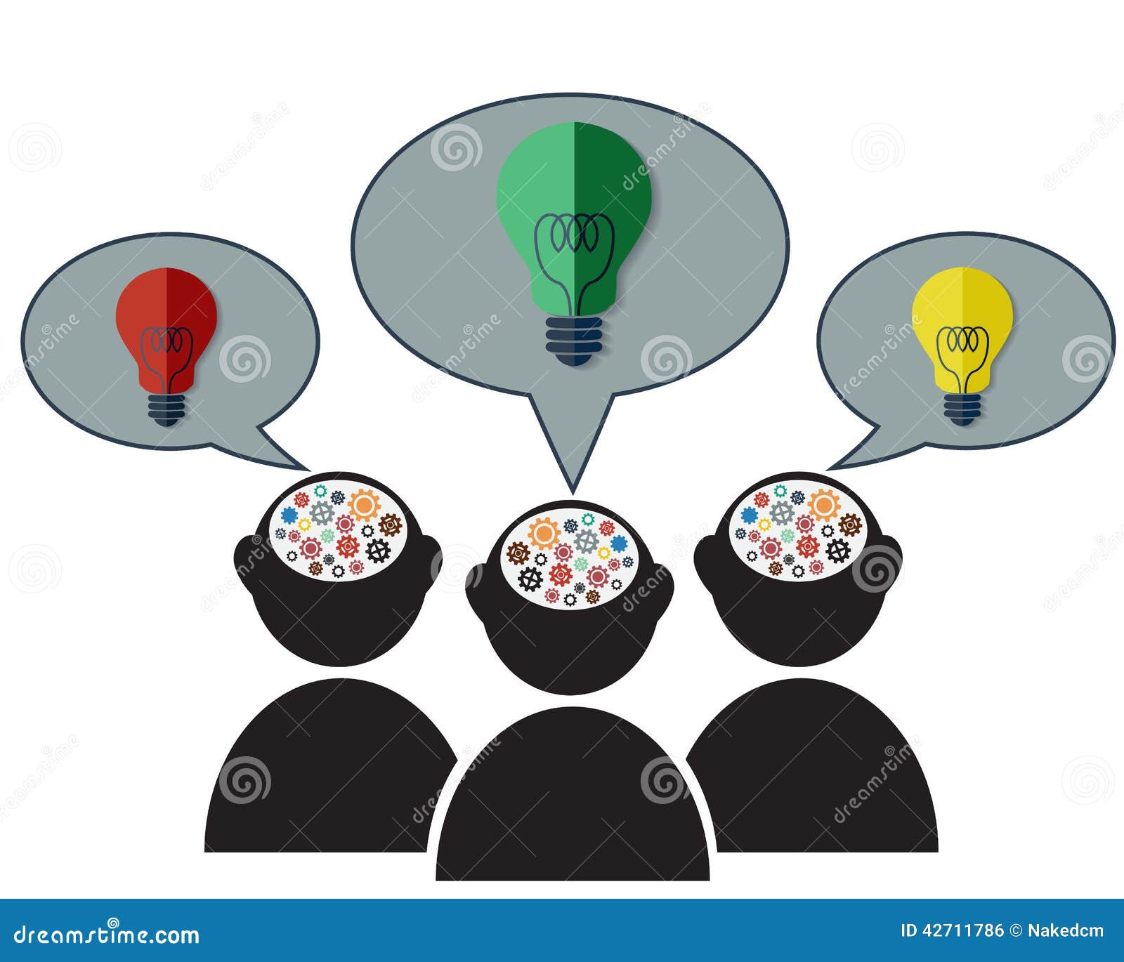 Thinking for Idea Concept stock vector. Illustration of think - 42711786