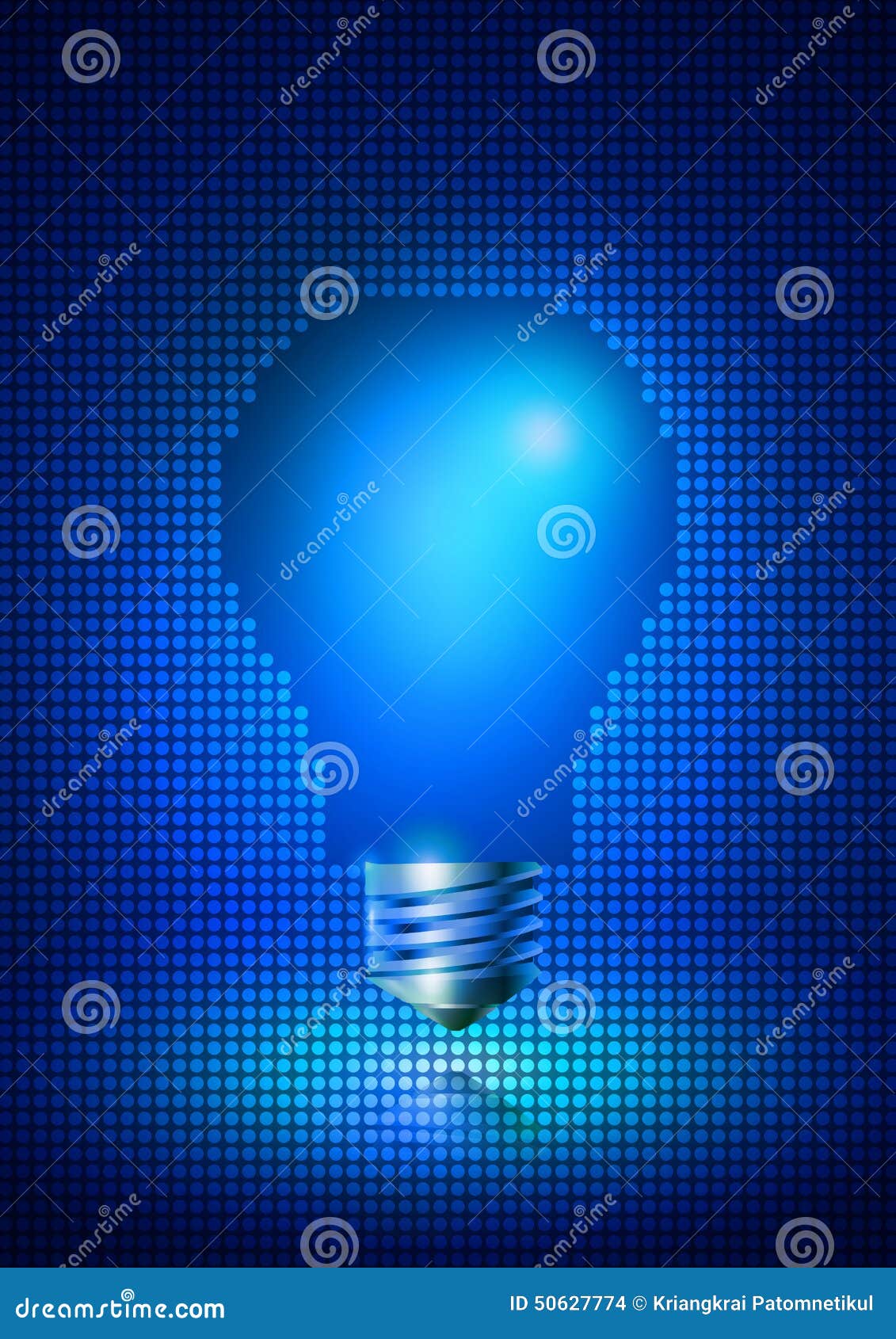 Thinking Idea Light Bulb stock vector. Illustration of background ...