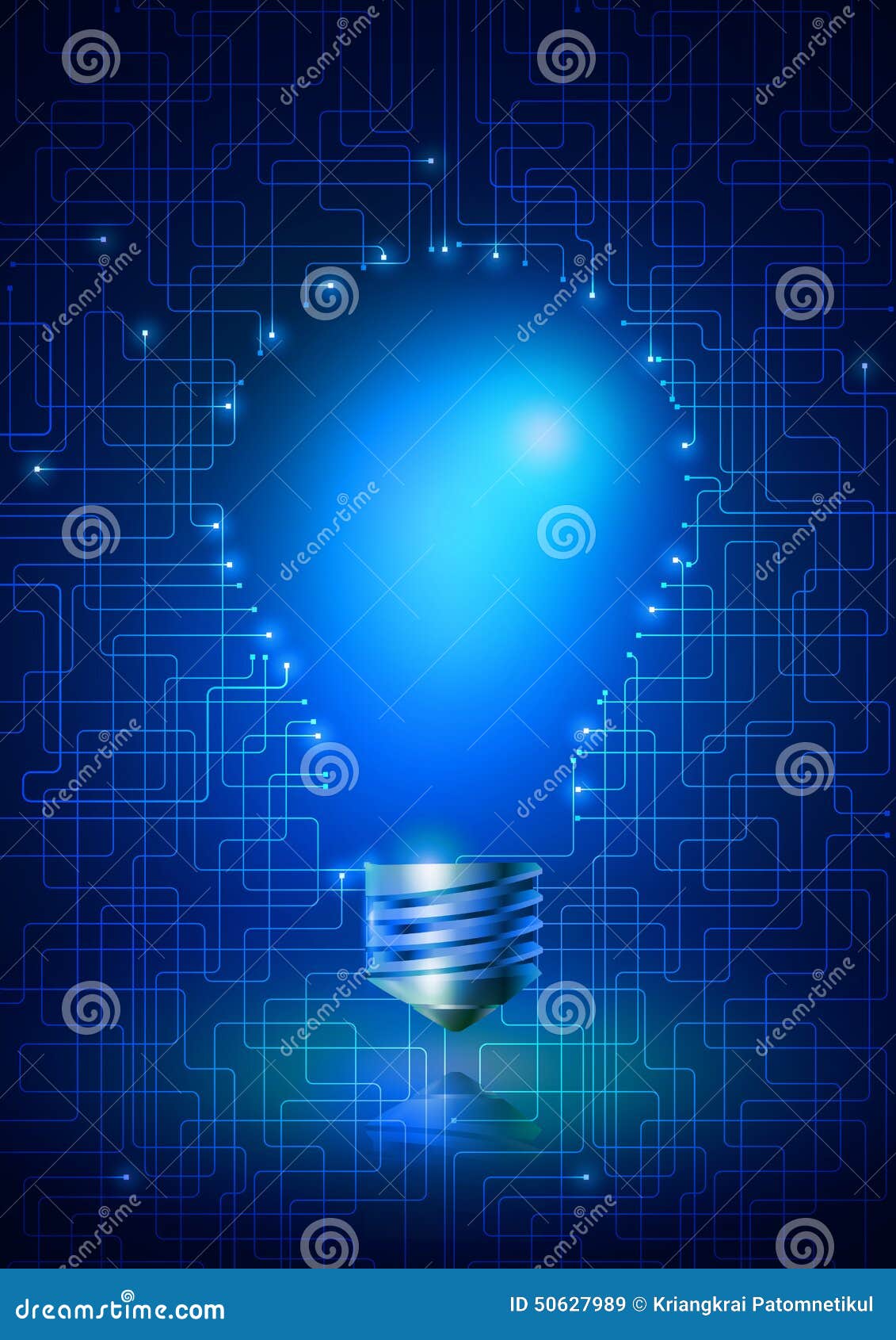 Thinking Idea Light Bulb stock vector. Illustration of creative - 50627989