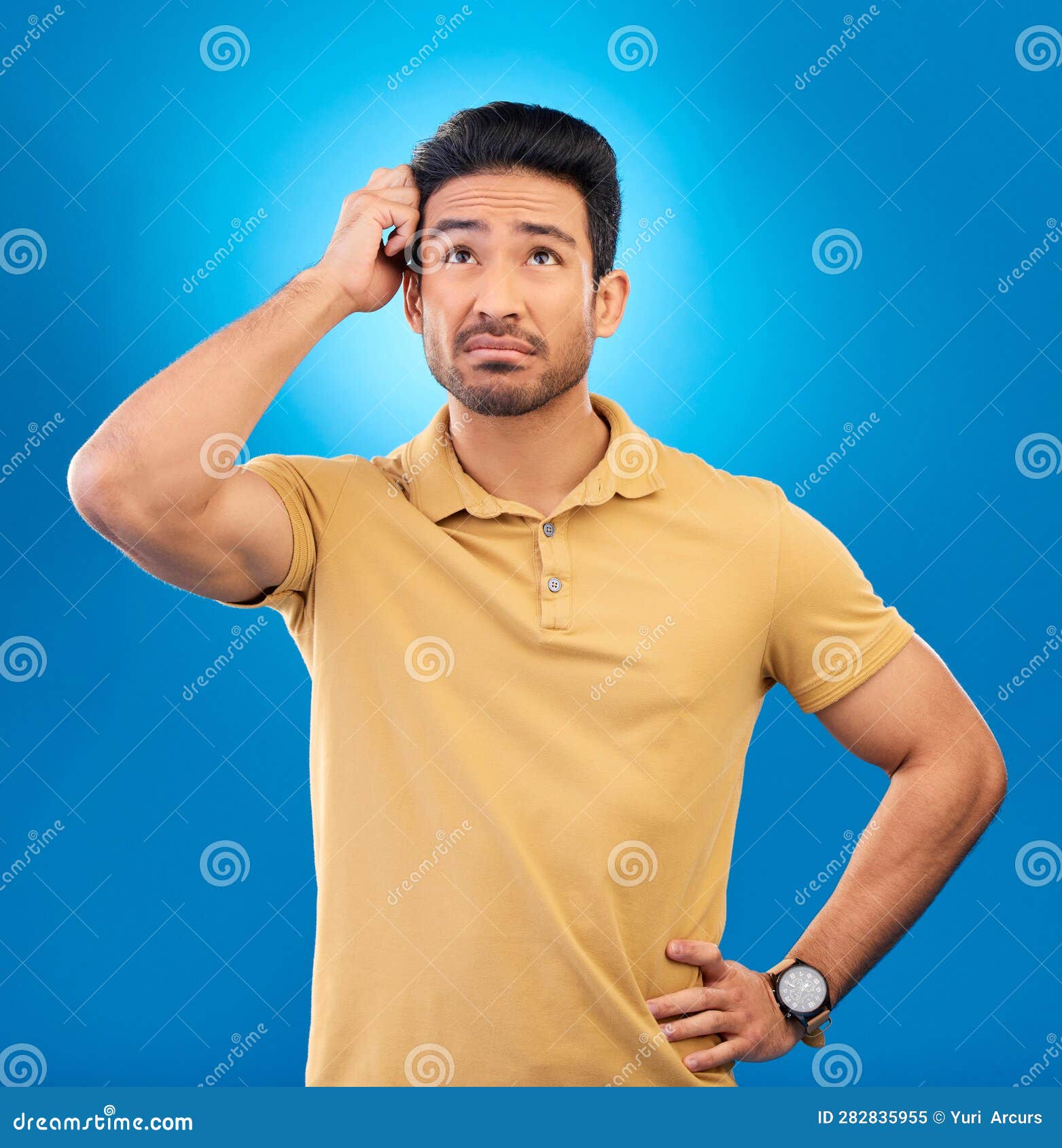 Thinking, Ideas and Confused Man Brainstorming Promo, Problem Solving ...