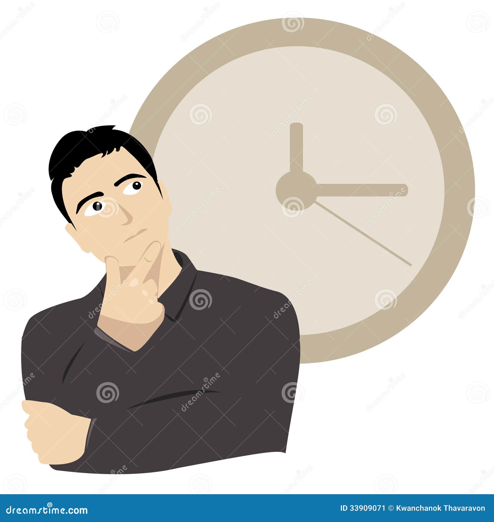 Thinking stock illustration. Illustration of serious - 33909071
