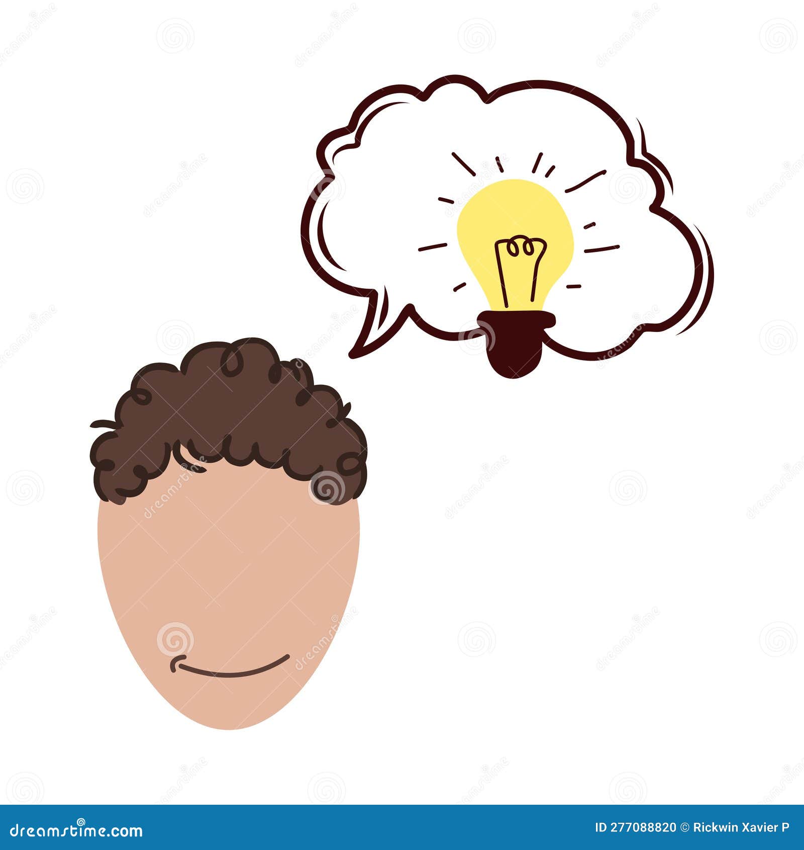 Thinking Illustration. Creative Thinking. Imagination World. Think ...