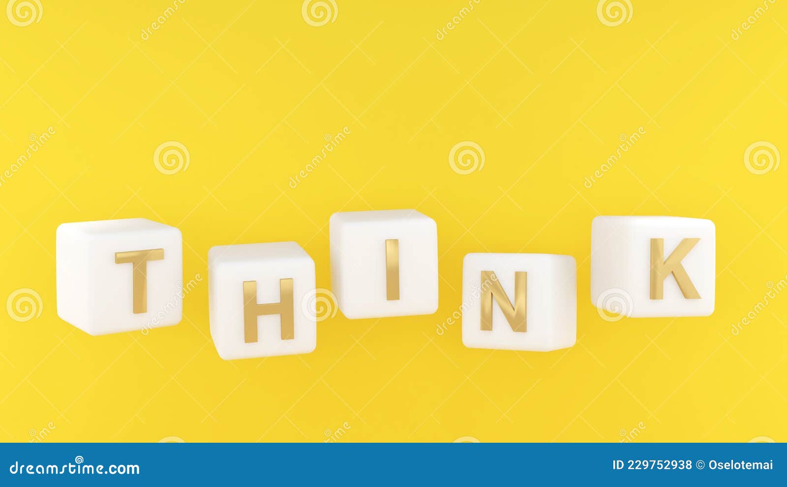 Thinking Image on Dice Yellow Background,Thinking Media Images Use ...
