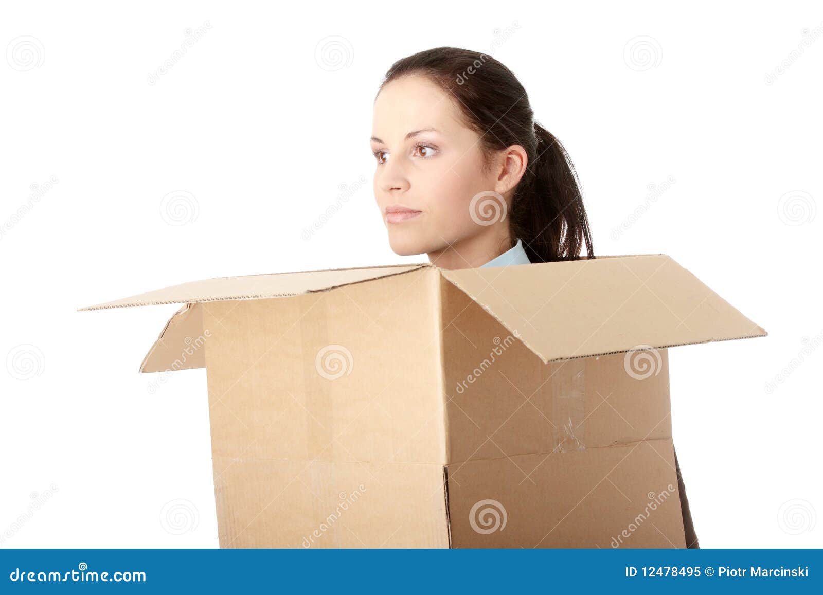 Thinking inside a box stock image. Image of conceptual - 12478495