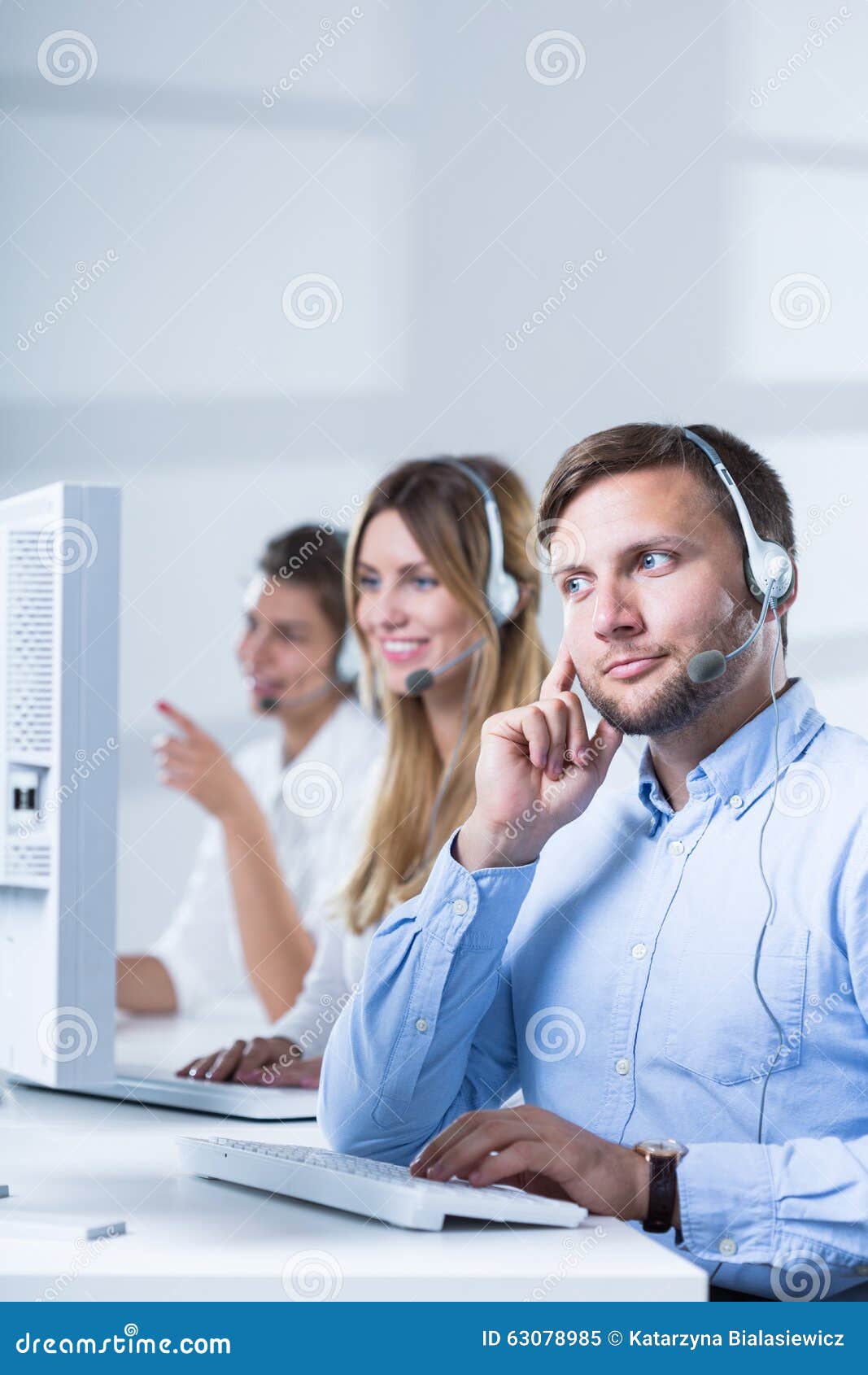 Thinking about job stock image. Image of modern, call - 63078985