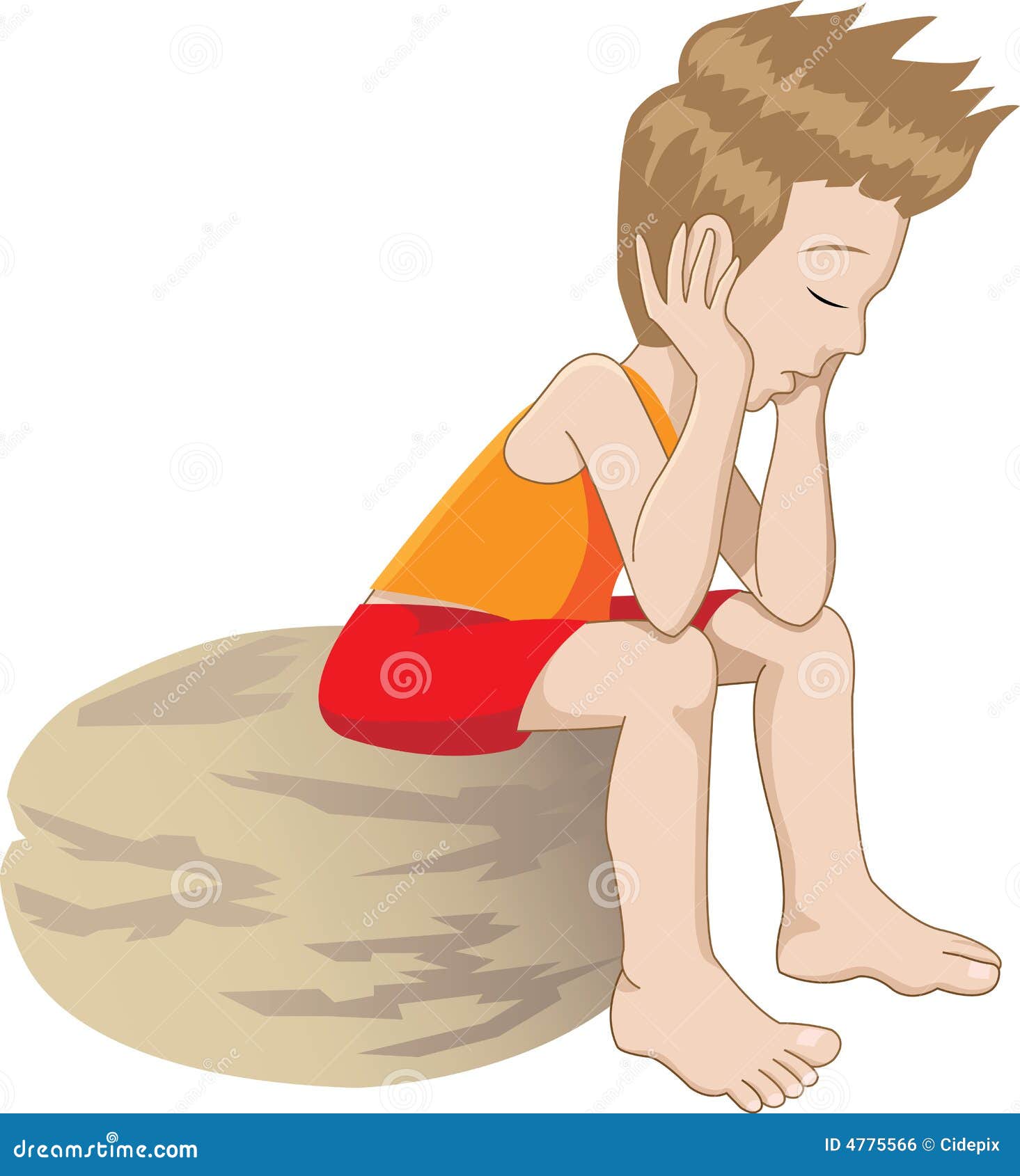 Exhausted Kid Clip Art