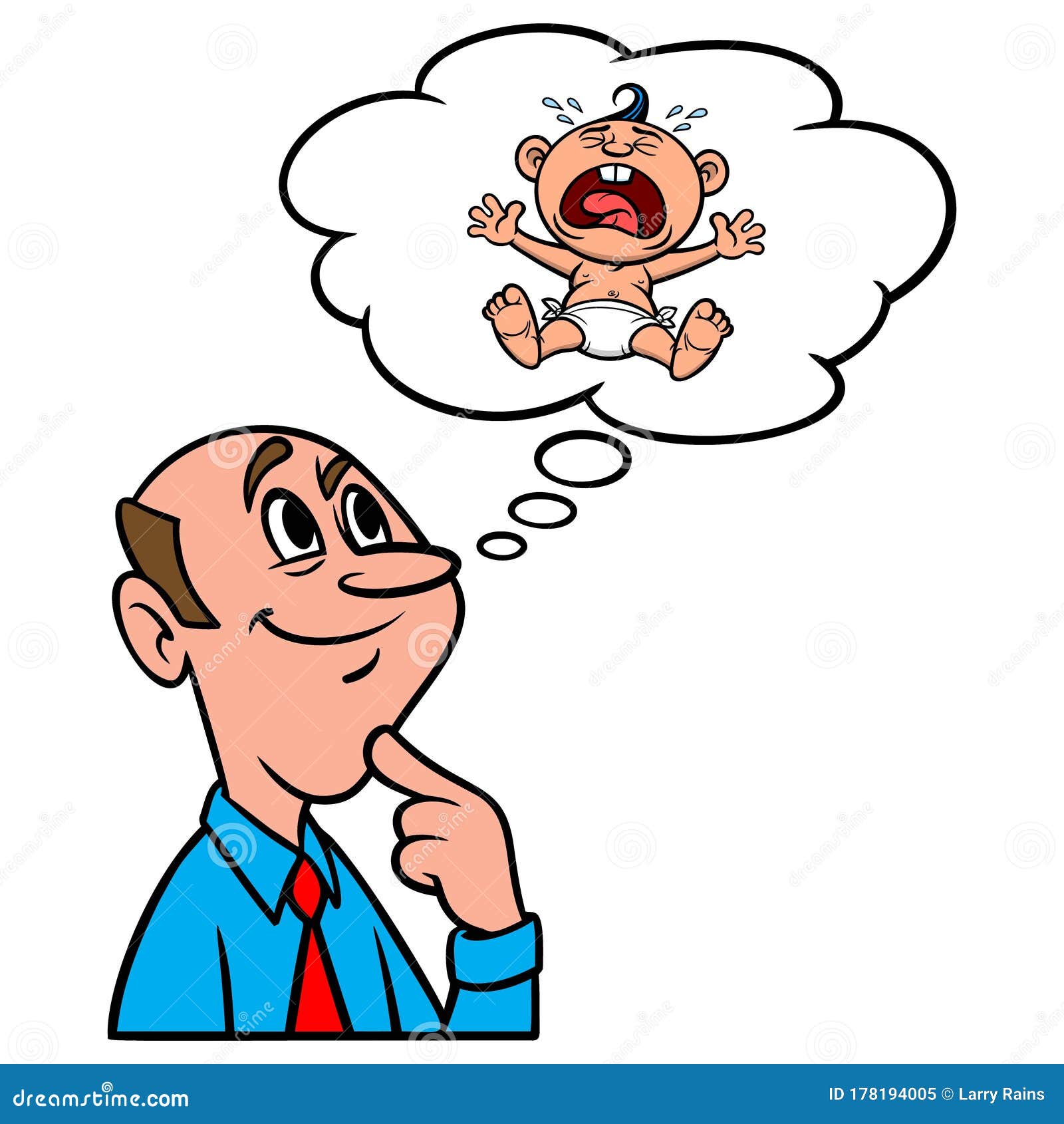 Thinking about Kids stock vector. Illustration of thinking - 178194005