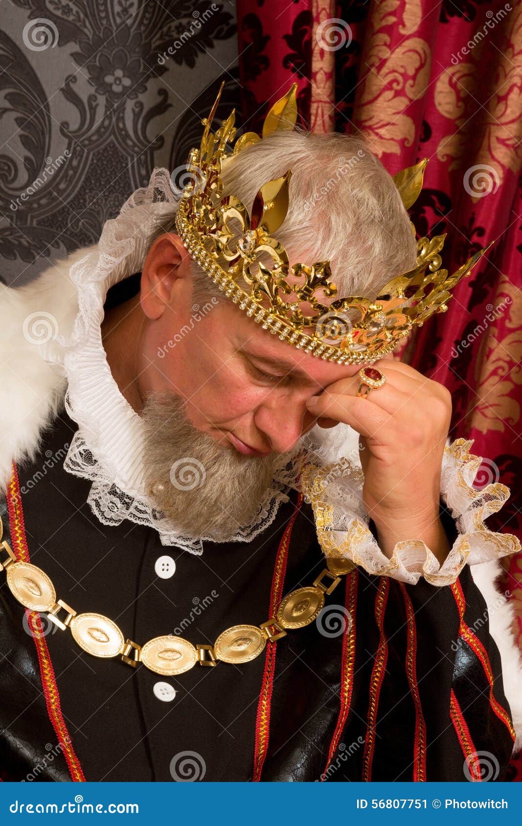 Thinking king stock image. Image of royal, medieval, king - 56807751