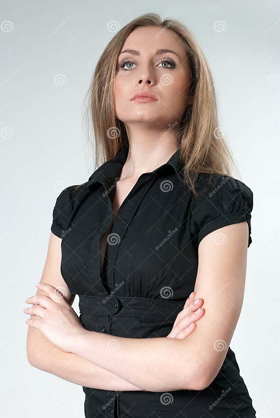 Thinking lady - Business stock image. Image of prospective - 14739795